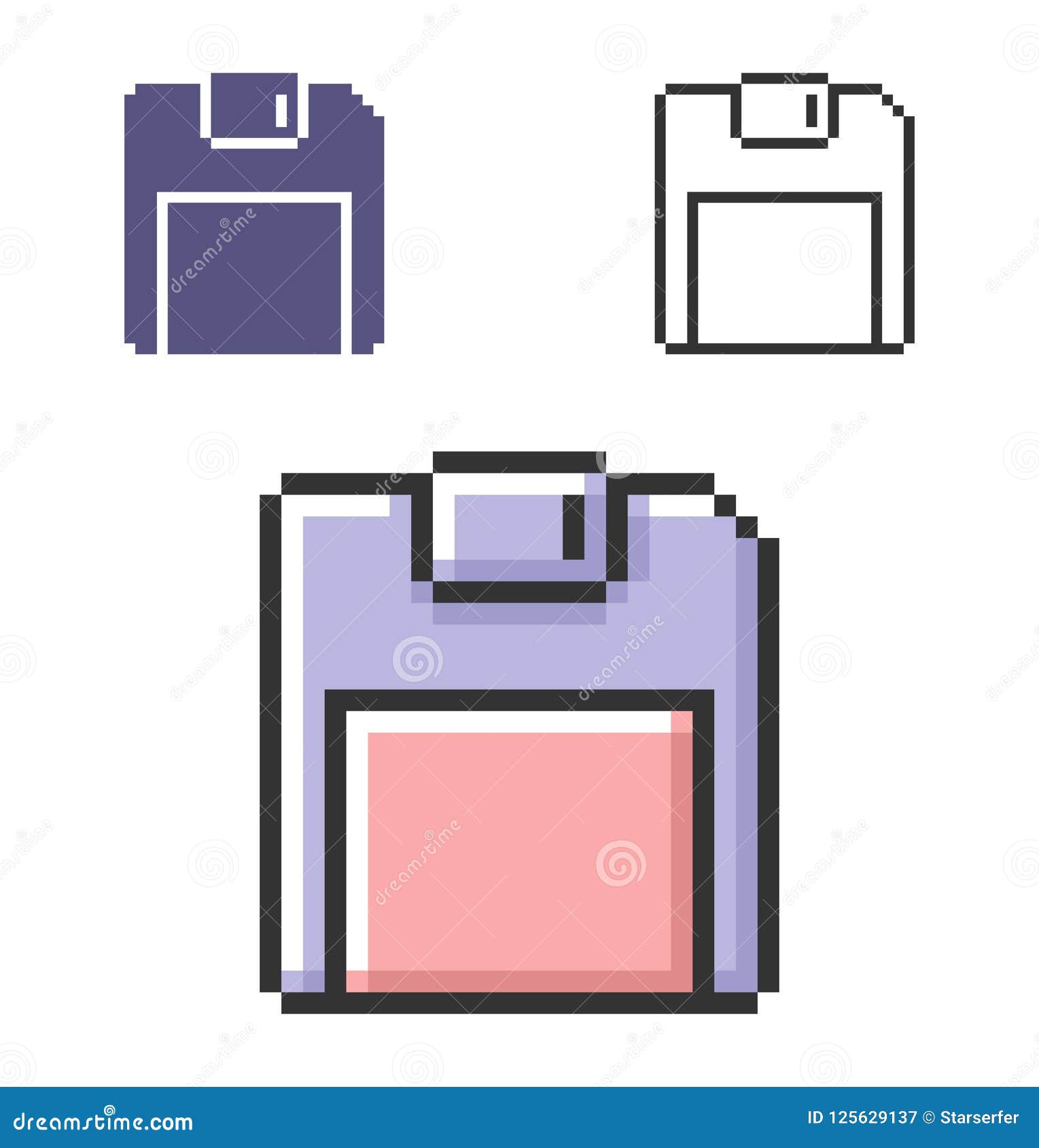 Pixel Art Floppy Disk Pattern Stock Photo | CartoonDealer.com #197649456