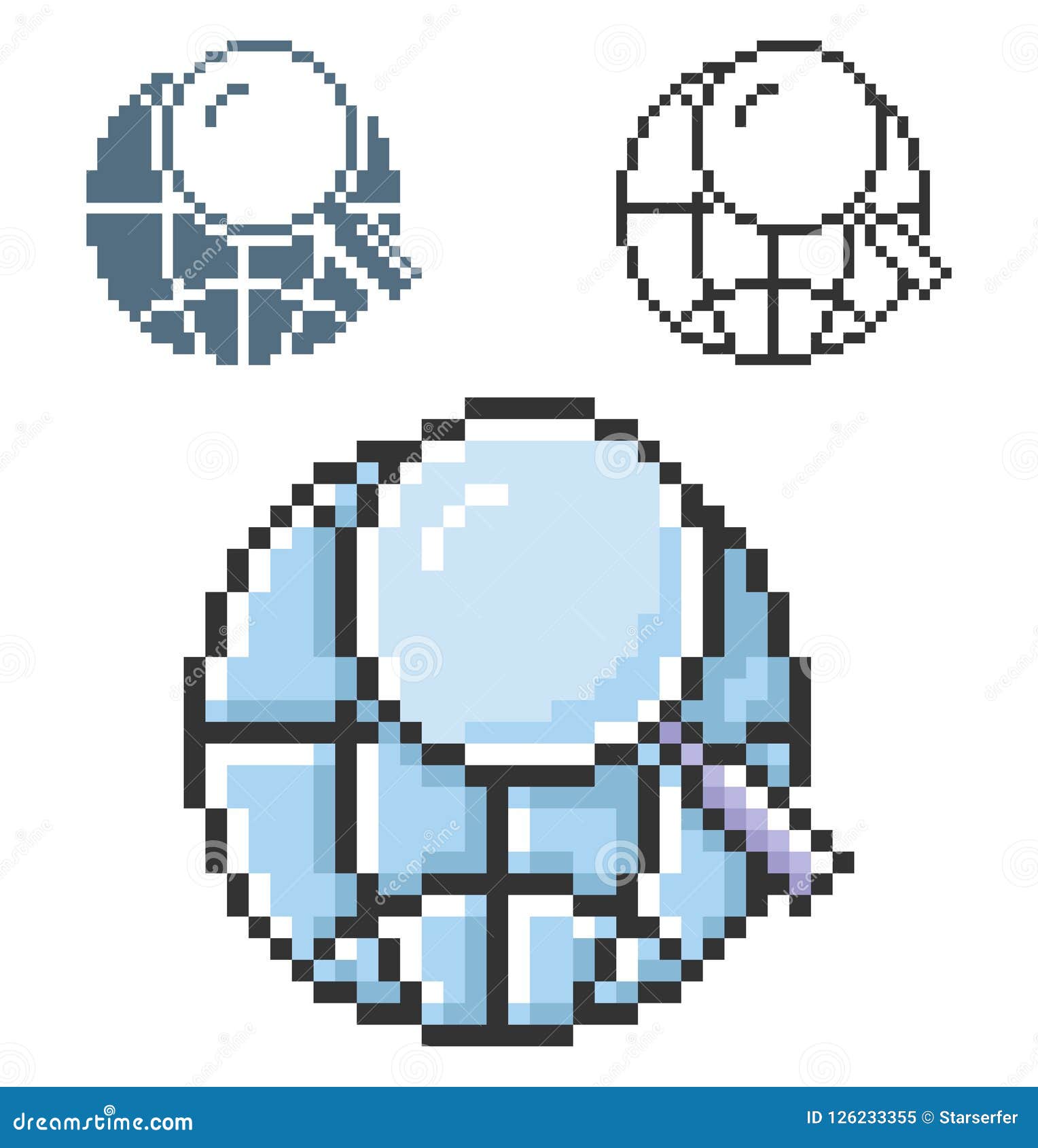 Pixel Icon of Global Search in Three Variants Stock Vector ...