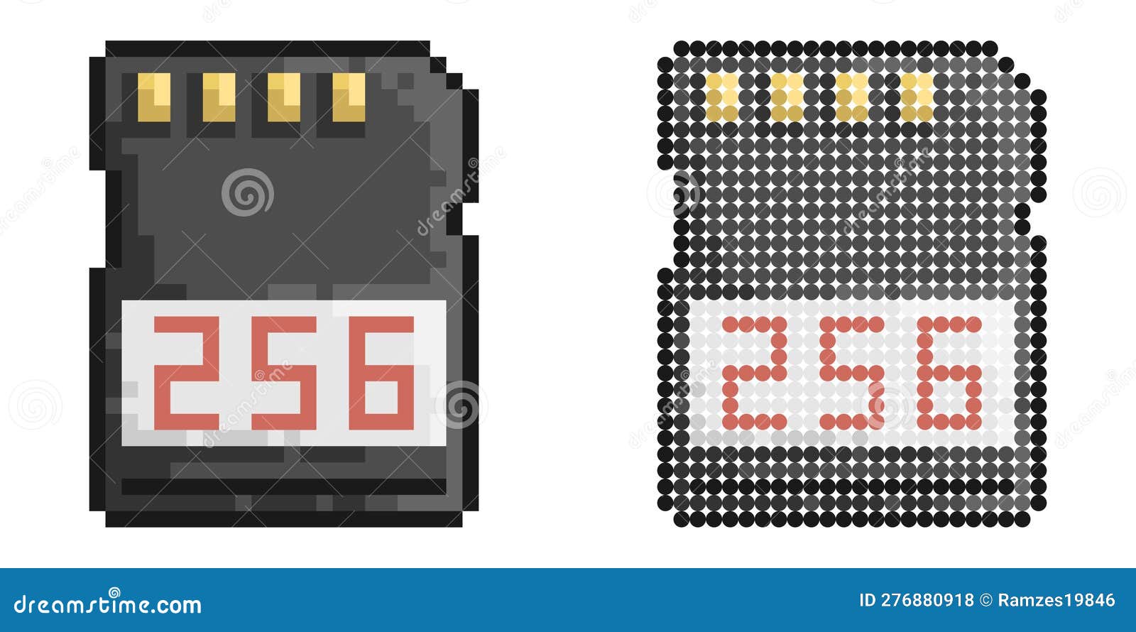 Pixel Icon. Memory Card for Storing Information. Micro Card for Copying ...