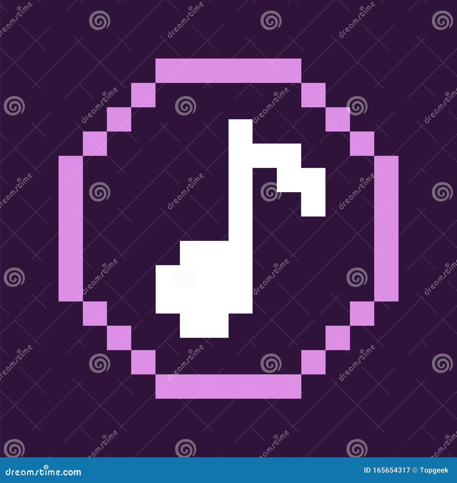 Note Icon, Pixel Game Graphics, Pixelated Sound Stock Vector ...