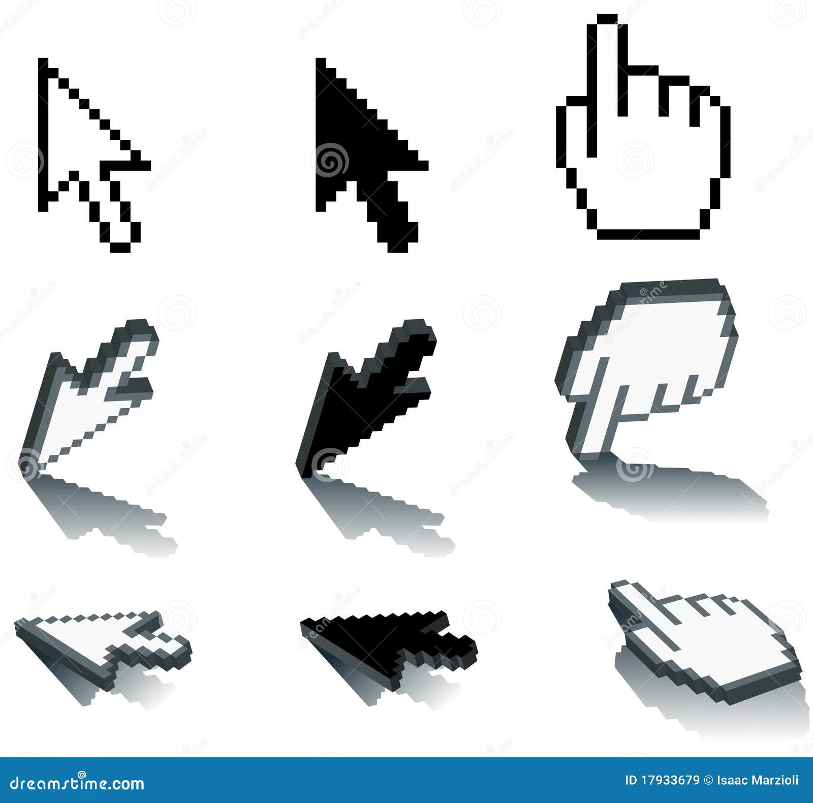Pixel Icons stock vector. Illustration of hand, icon - 17933679