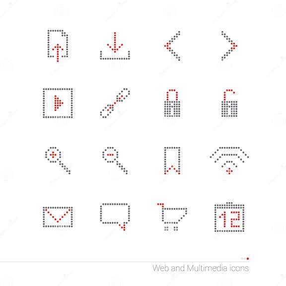Pixel icons set stock vector. Illustration of elements - 44404974