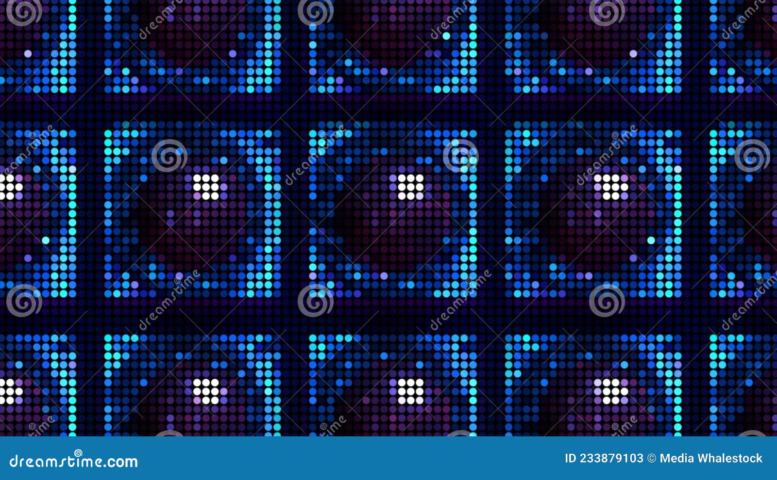 Pixel Image of Balls in Squares. Motion. Beautiful Retro Animation of ...