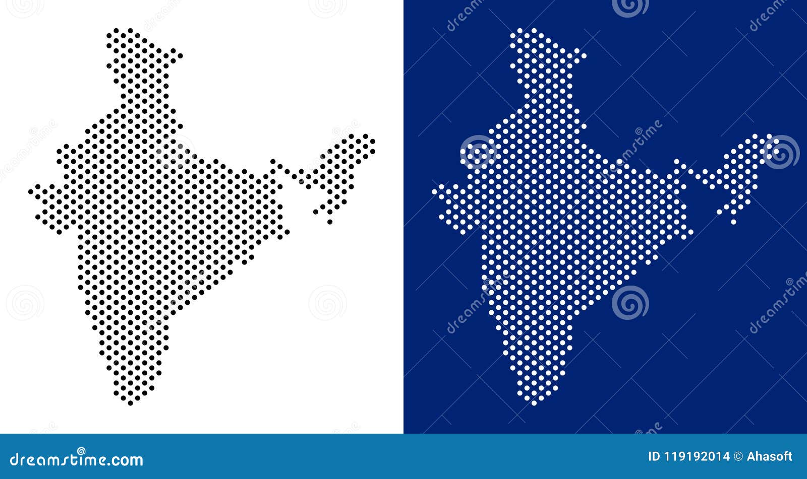 Dotted India Map stock vector. Illustration of mosaic - 119192014