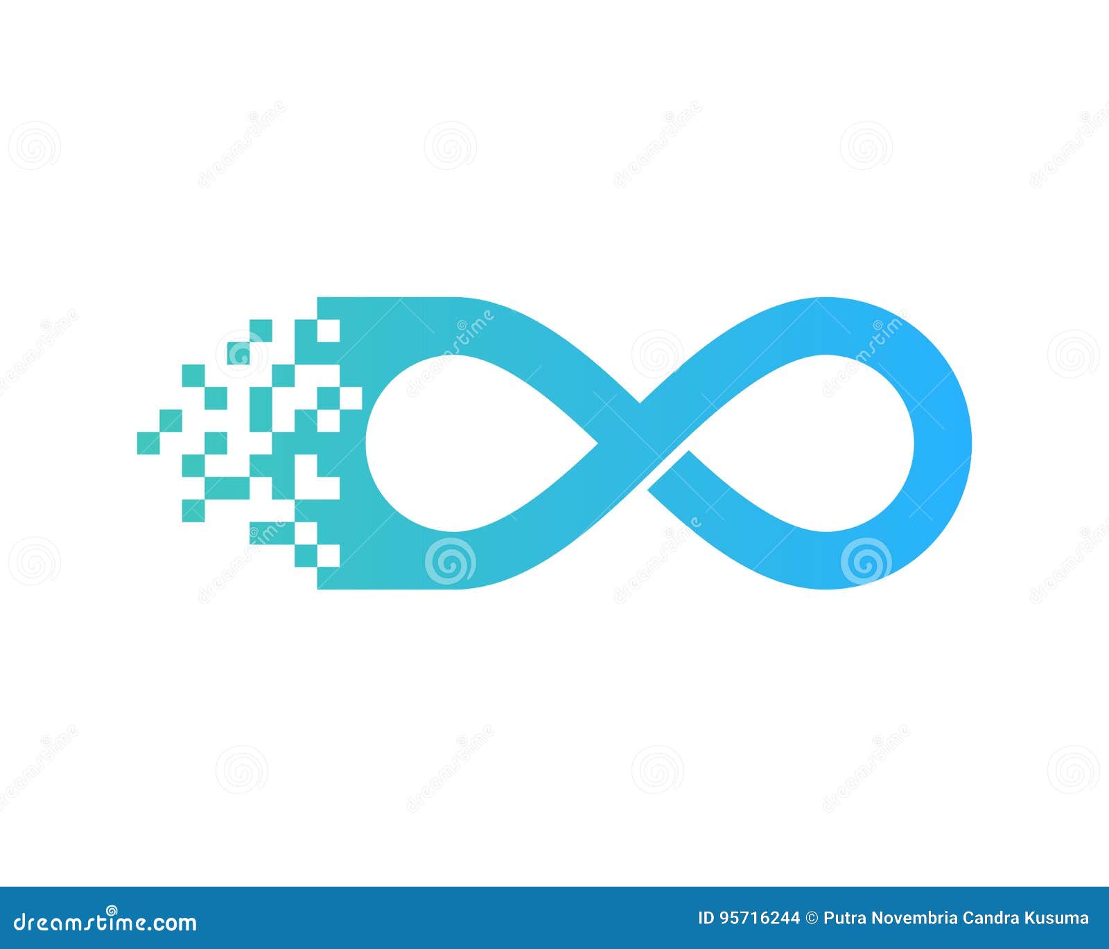 Pixel Infinity Icon Logo Design Element Stock Vector - Illustration of ...
