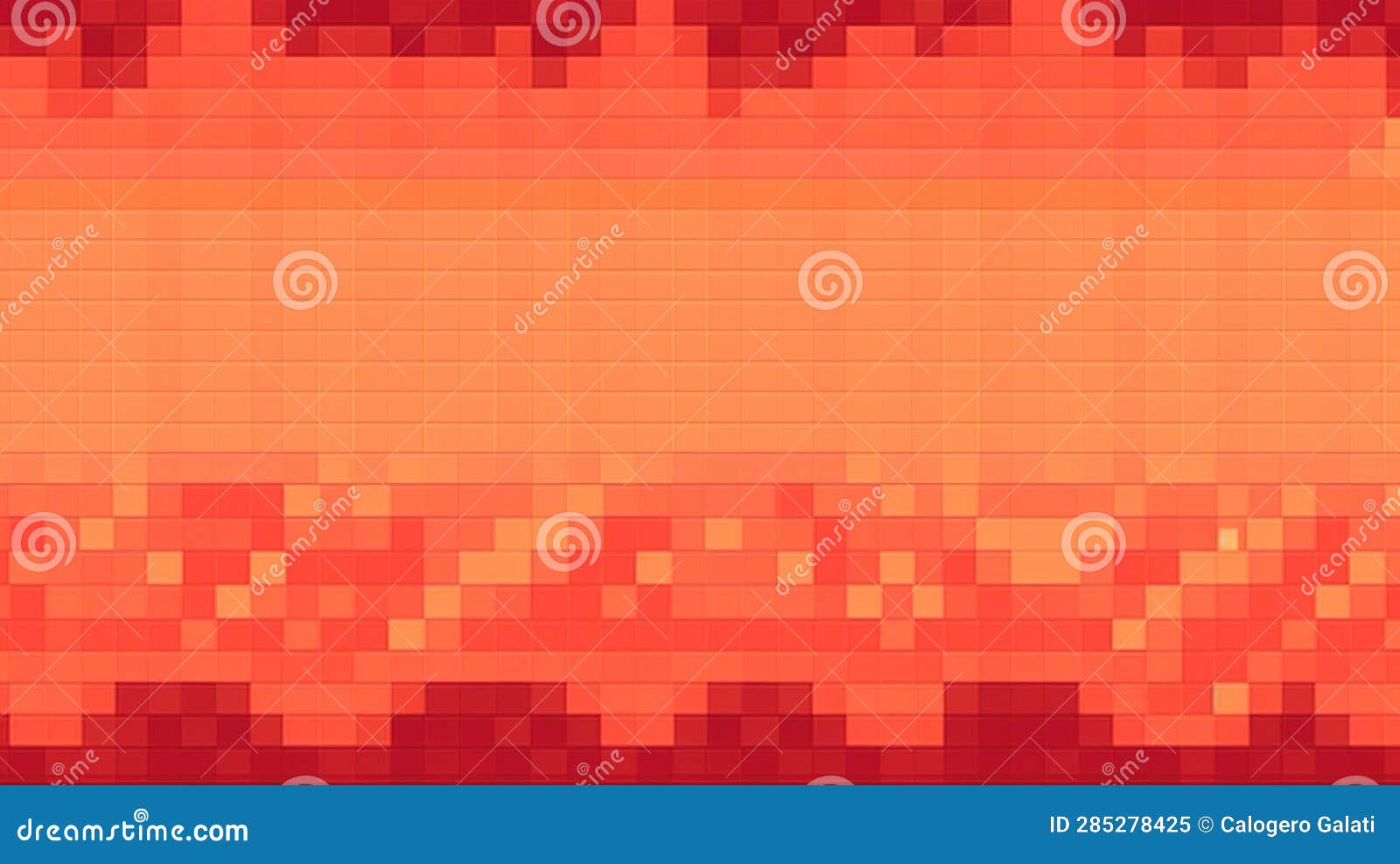 A Pixel Inspired Wallpaper Design of Cubes and Blocks in Orange Red ...
