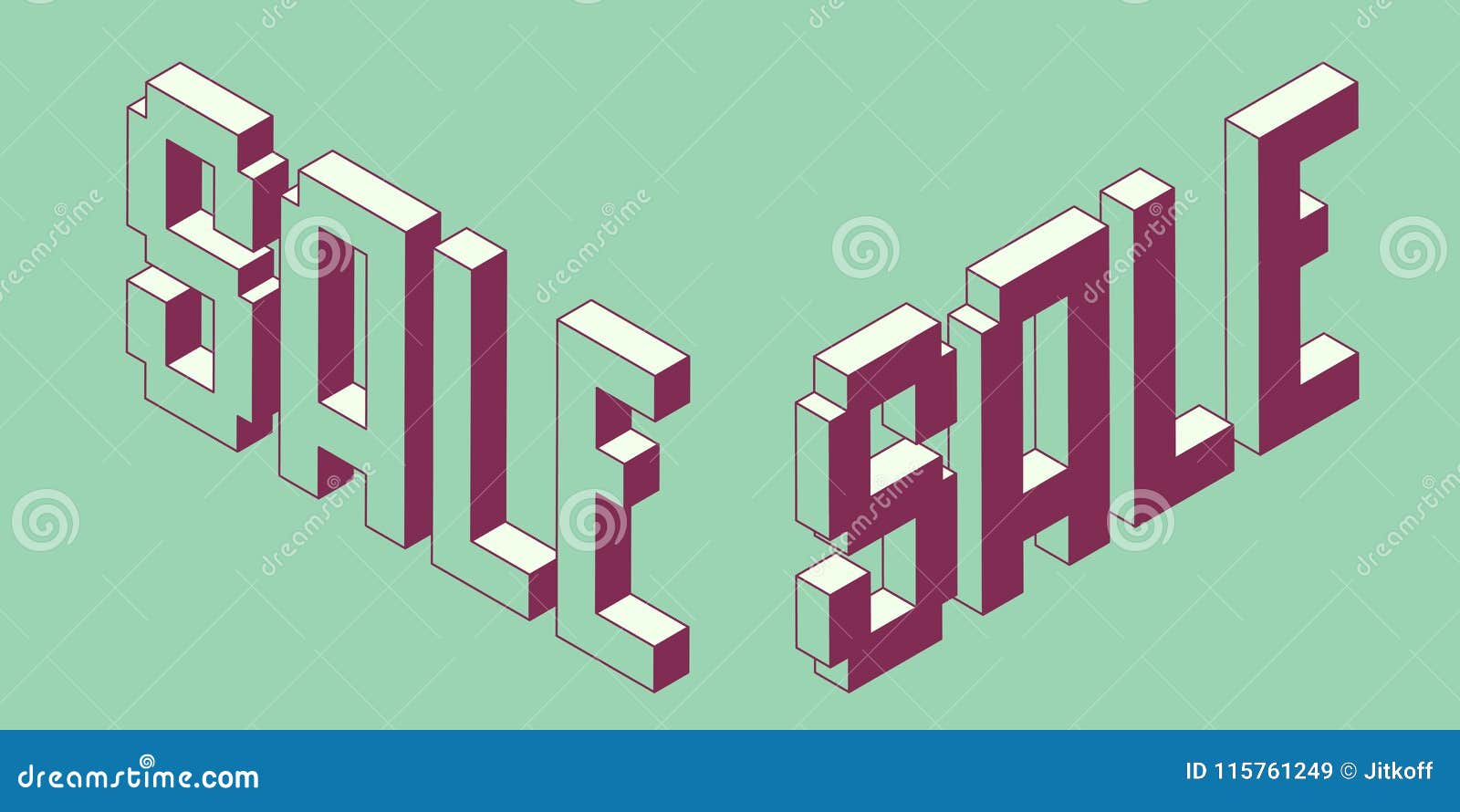 Isometric Word Leadership On Light Blue Background Vector Illustration ...