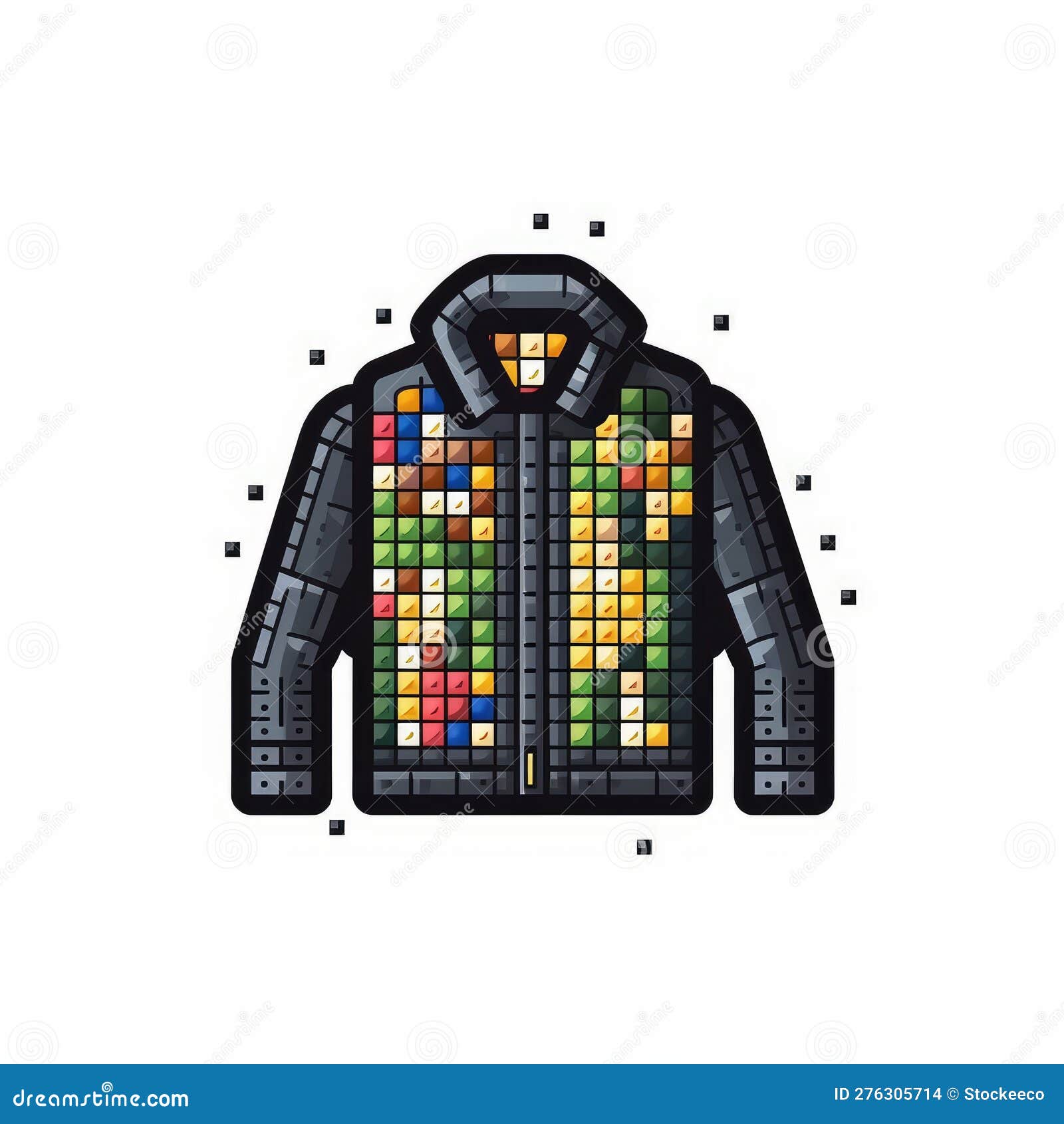 Pixel Jacket Icon Illustration Stock Illustration - Illustration of ...