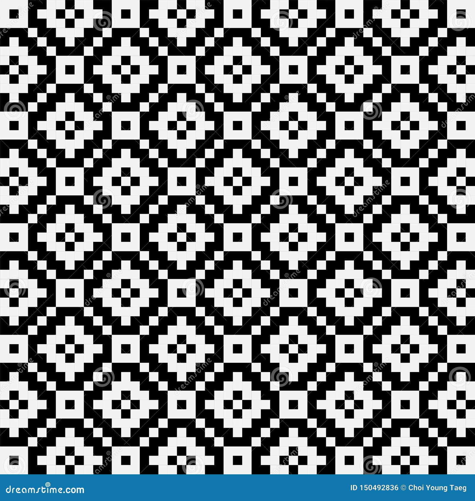 Pixel Jacquard Nit Pattern Background Stock Vector - Illustration of ...