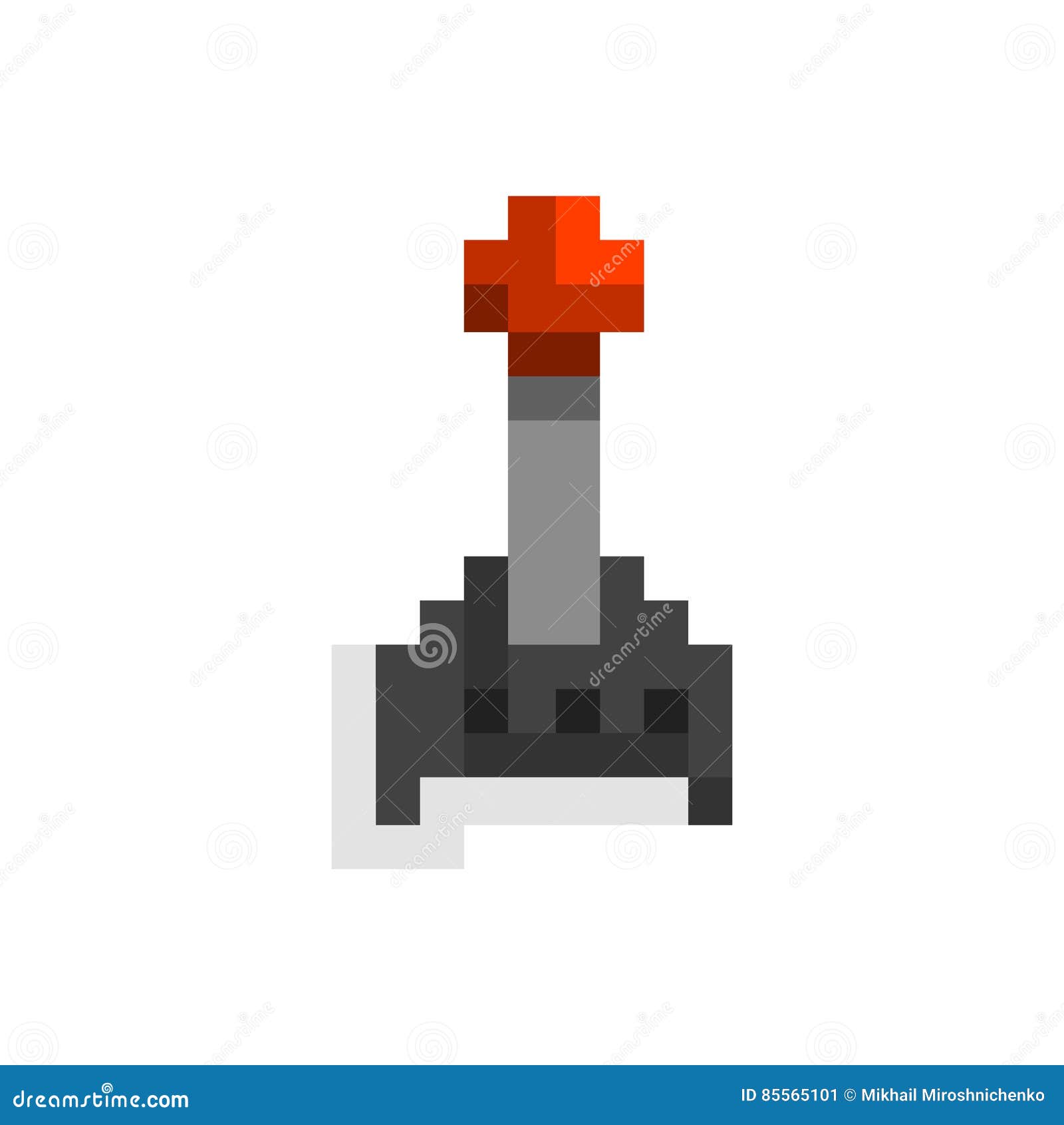Pixel joystick stock illustration. Illustration of pixel - 85565101