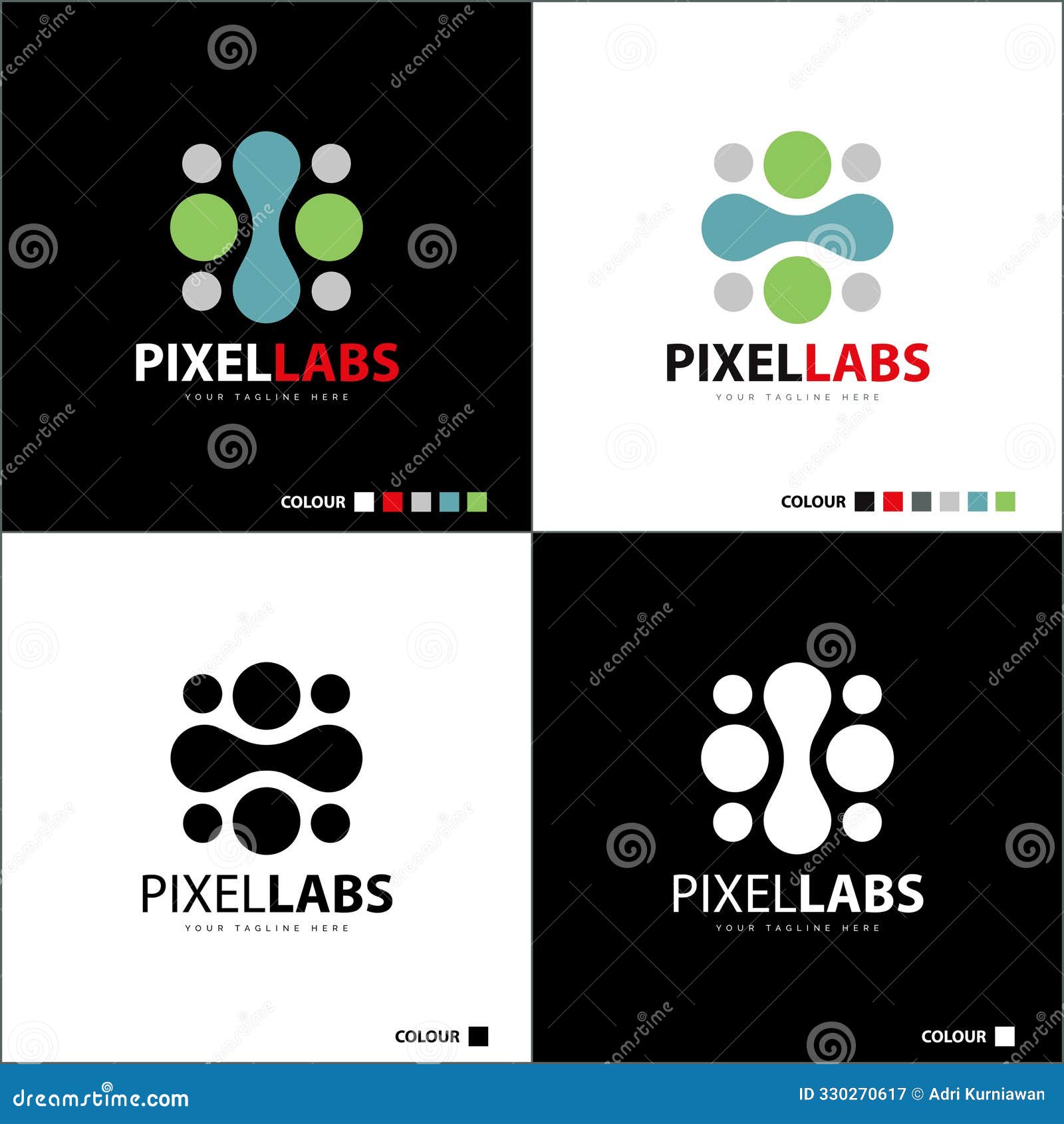 Pixel Labs Molecule Modern Pixel Sign Logo Set Template Design Stock Vector - Illustration of ...