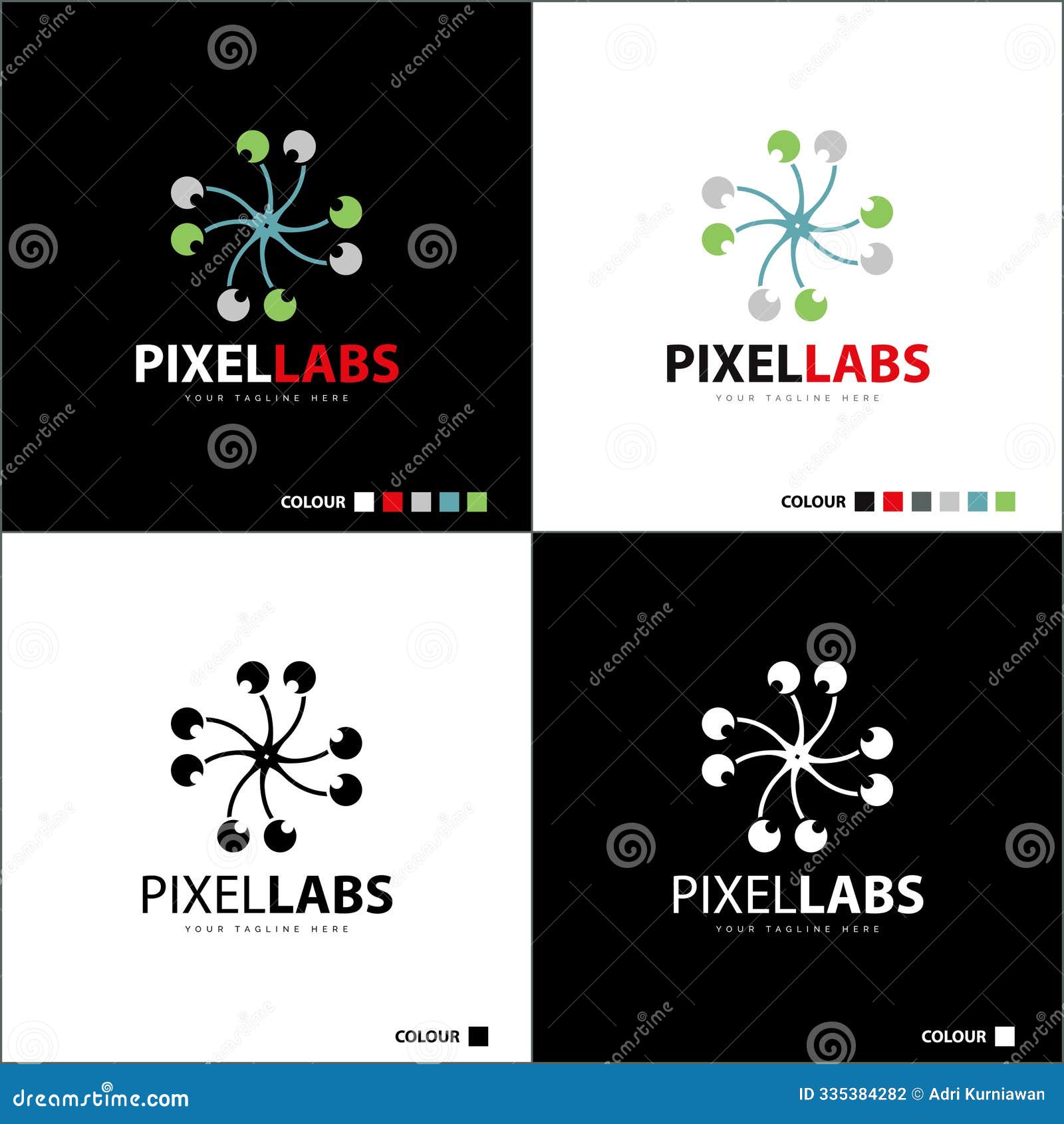 Pixel Labs Molecule Modern Pixel Sign Logo Set Template Design Stock ...