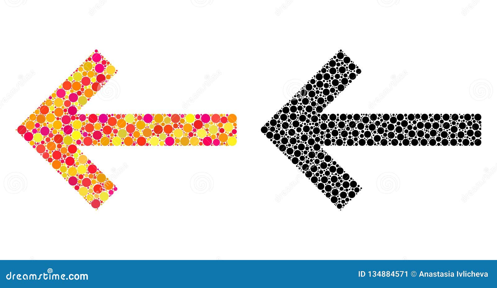 Pixel Left Arrow Mosaic Icons Stock Vector - Illustration of navigation ...