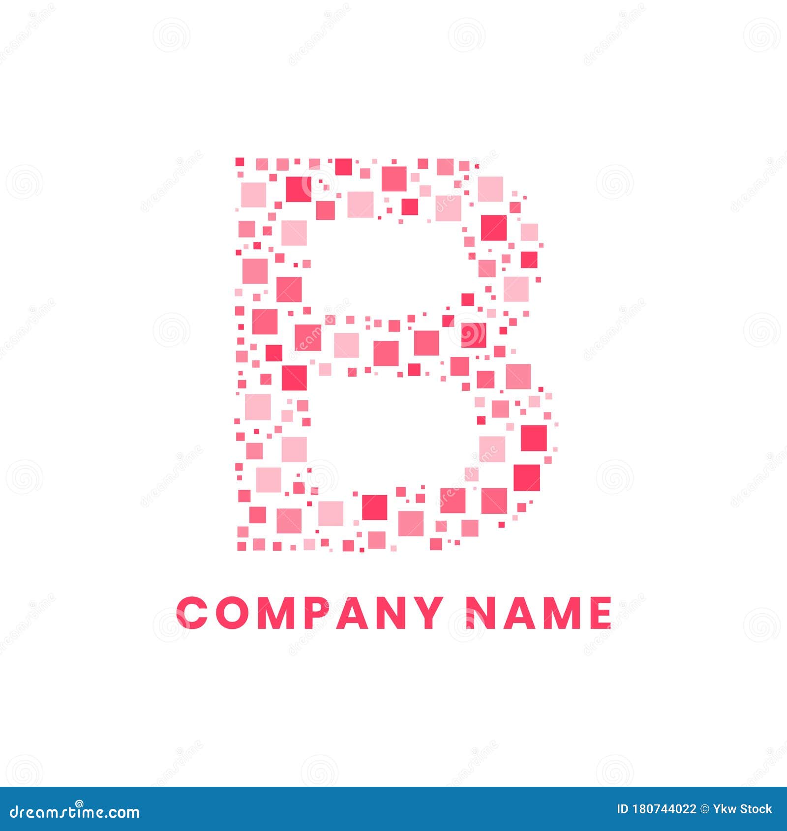 Letter B Pixel Logo Design Industry Stock Vector - Illustration of flat ...