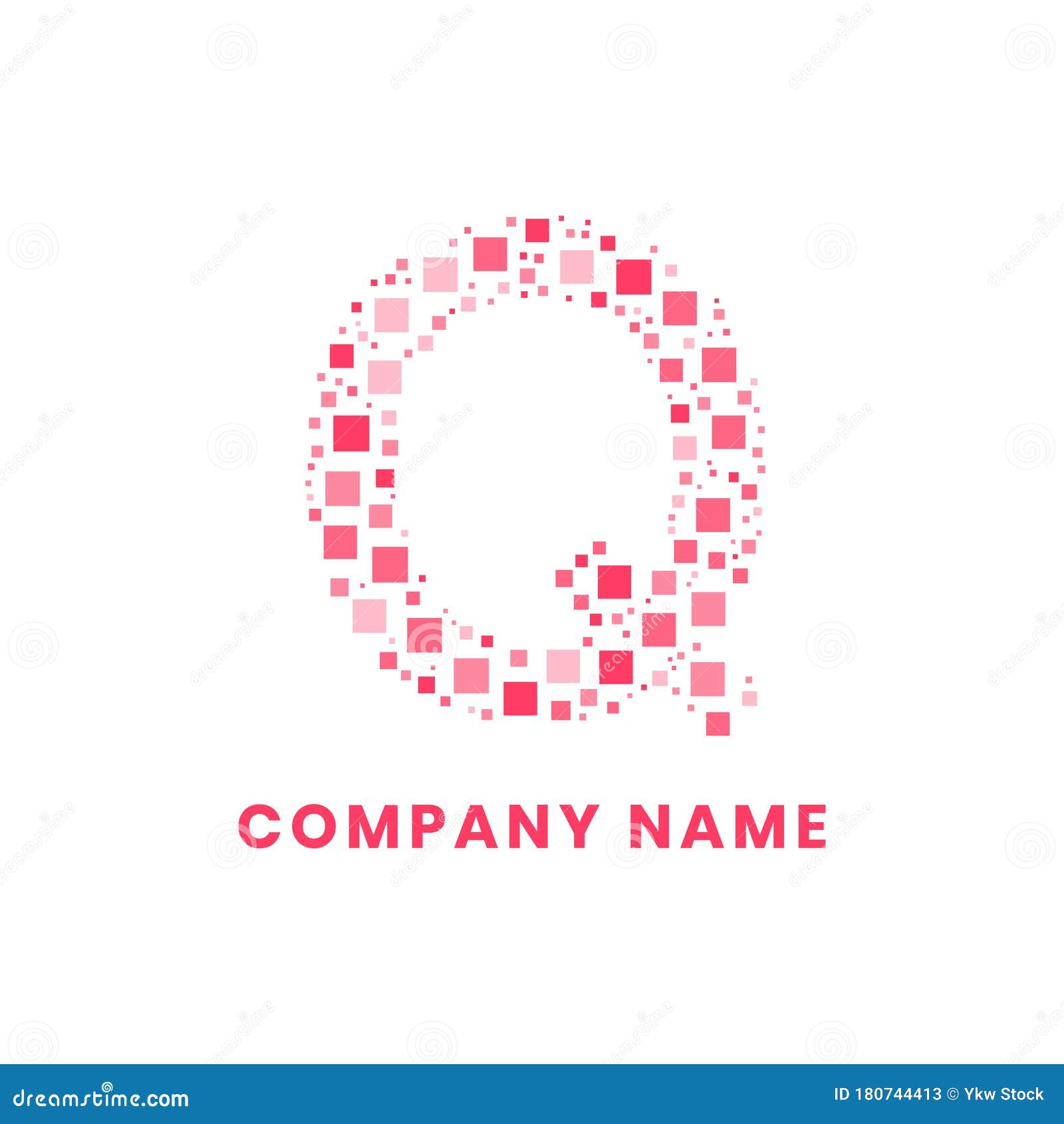 Creative Letter Q Spread Pixel Logo Stock Vector - Illustration of ...