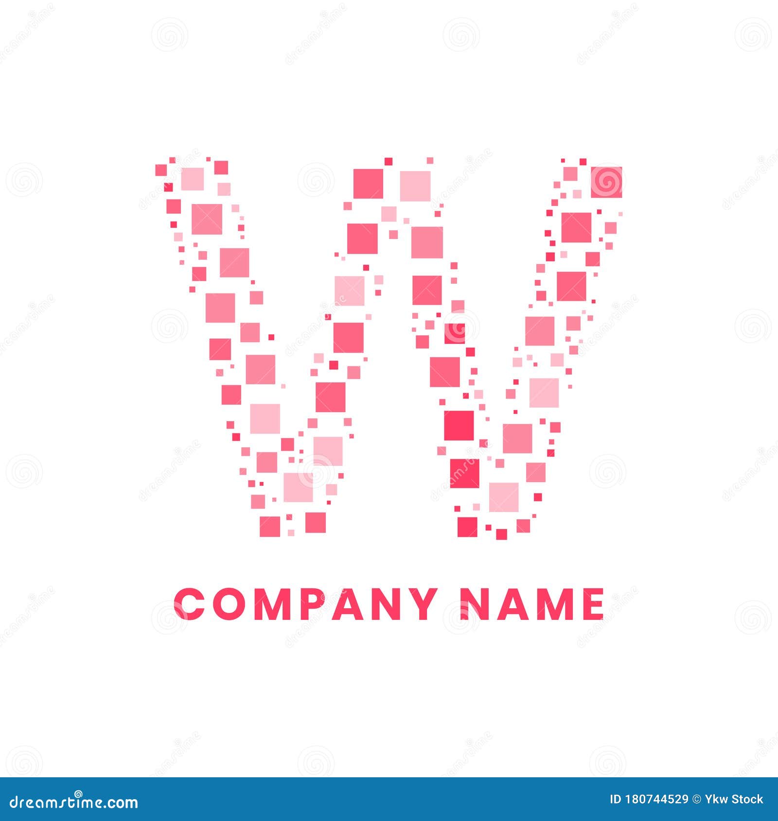 Creative Letter W Spread Pixel Logo Stock Vector - Illustration of ...