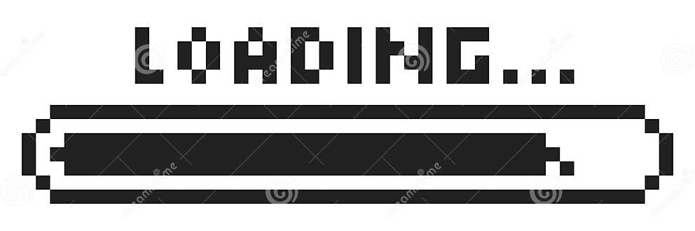 Pixel Loading Bar Y2k Retro 8 Bit Interface Game, Progress Level ...