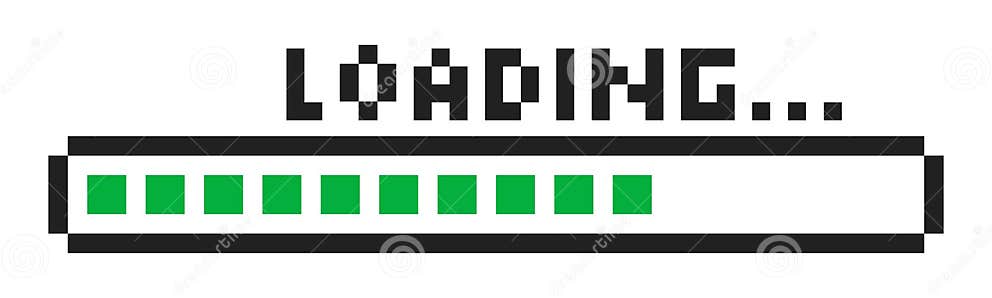 Pixel Loading Bar Y2k Retro 8 Bit Interface Game, Progress Level ...