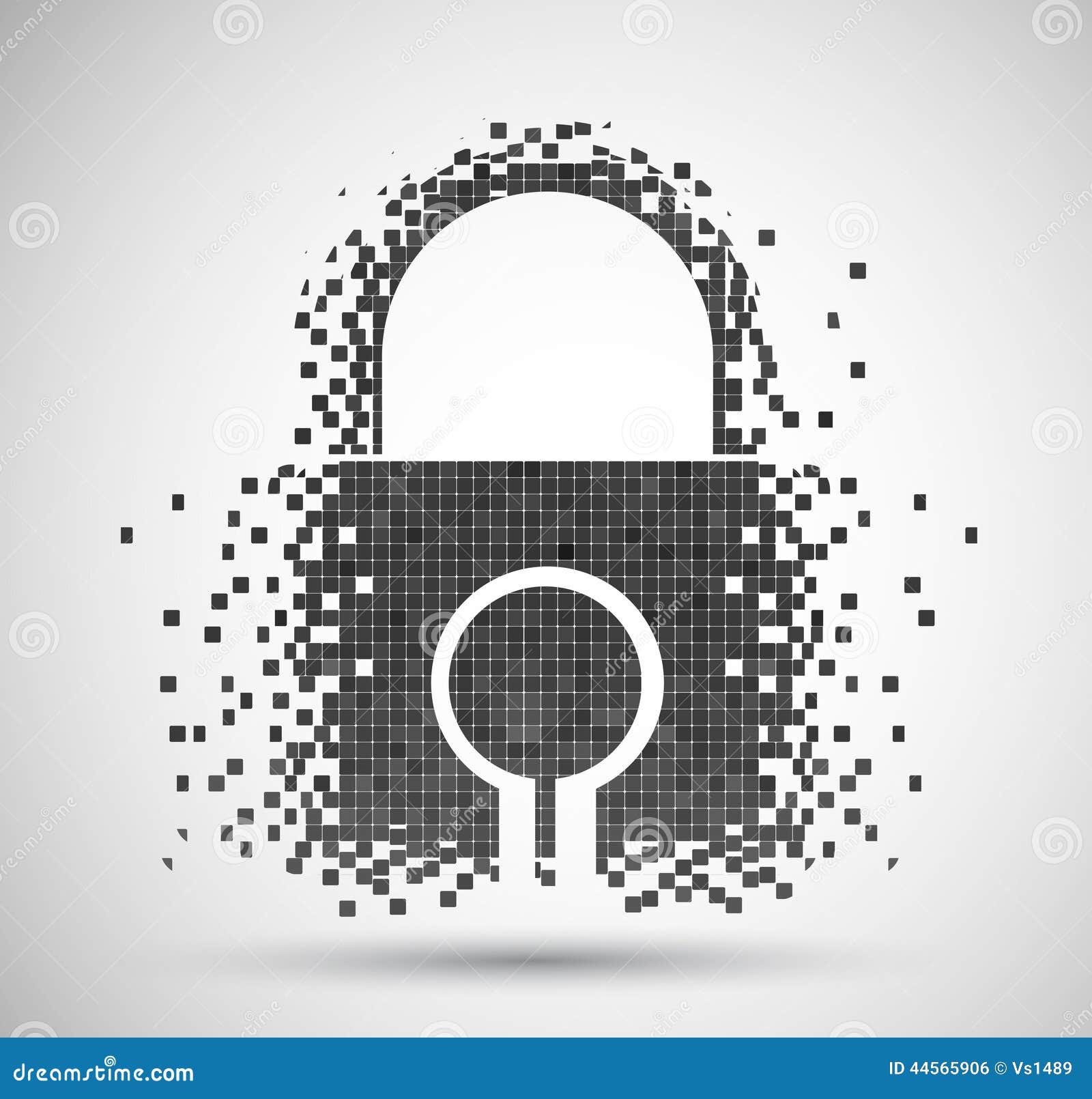 Pixel Lock on Digital Screen Stock Vector - Illustration of lock ...
