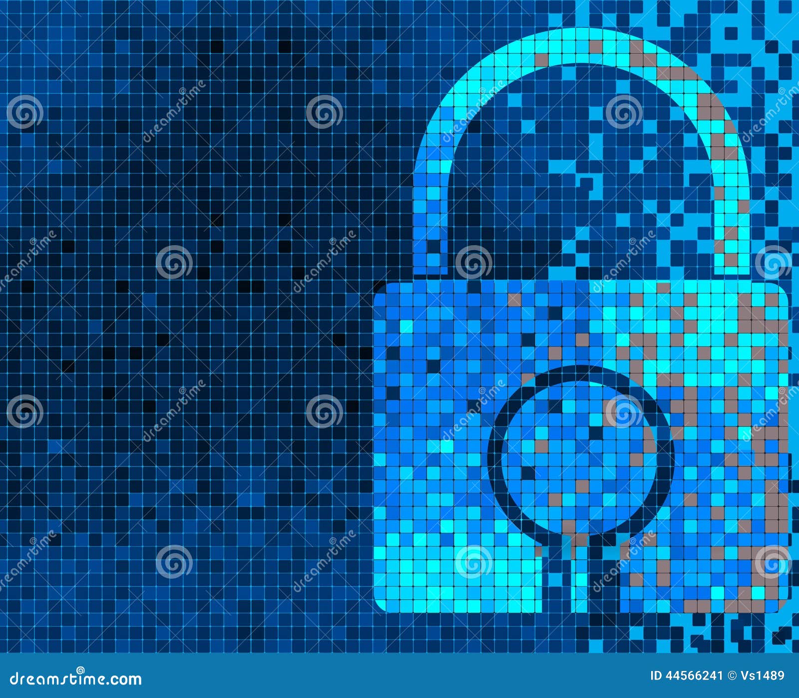 Pixel Lock on Digital Screen Stock Vector - Illustration of internet ...