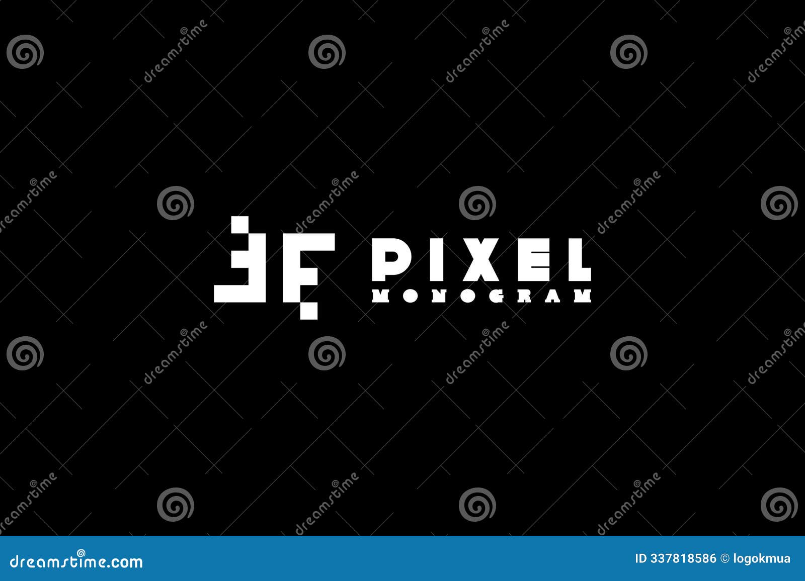 Pixel logo design solution stock vector. Illustration of label - 337818586