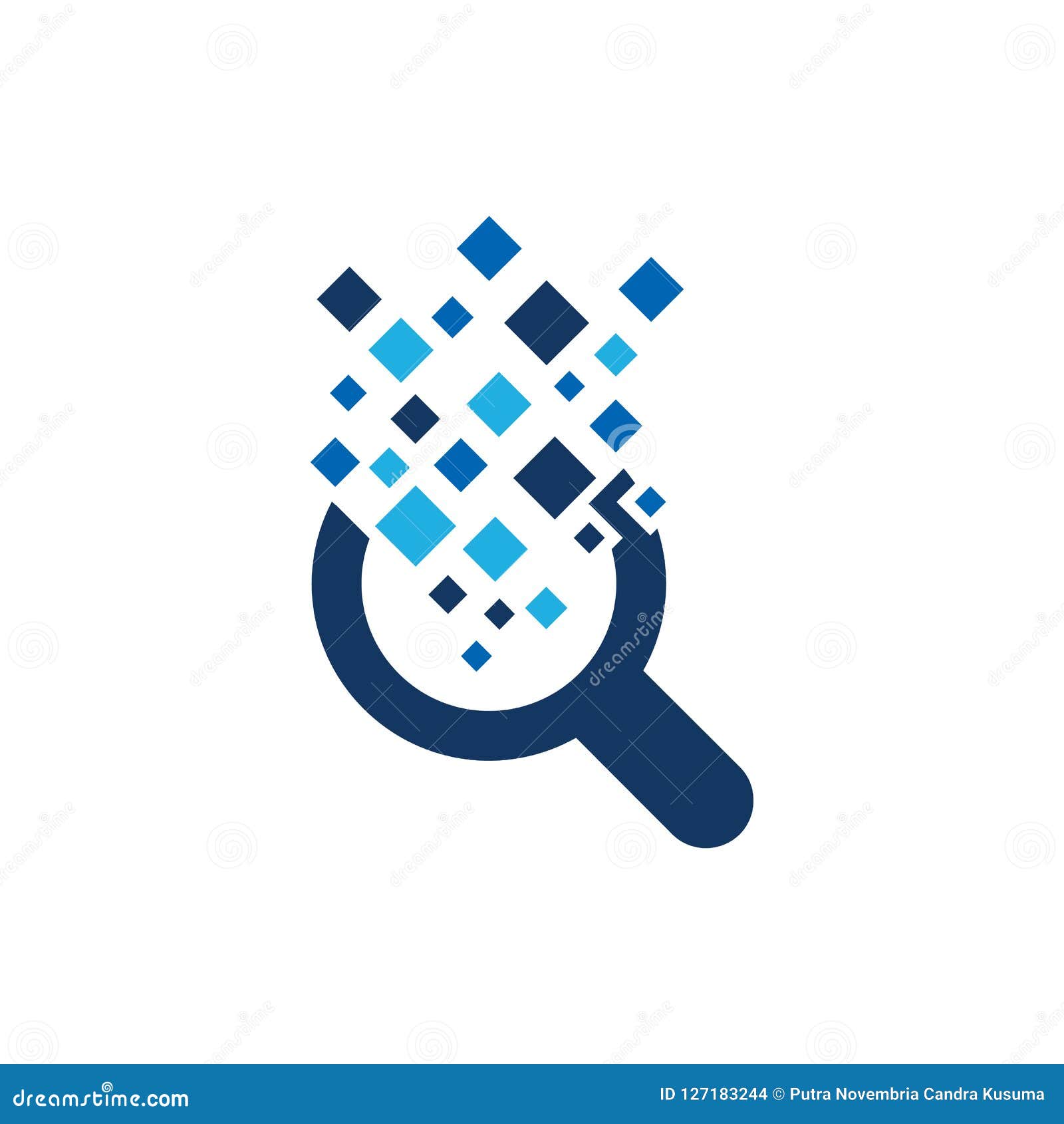 Pixel Logo Icon Design Del Hallazgo Ilustración del Vector ...