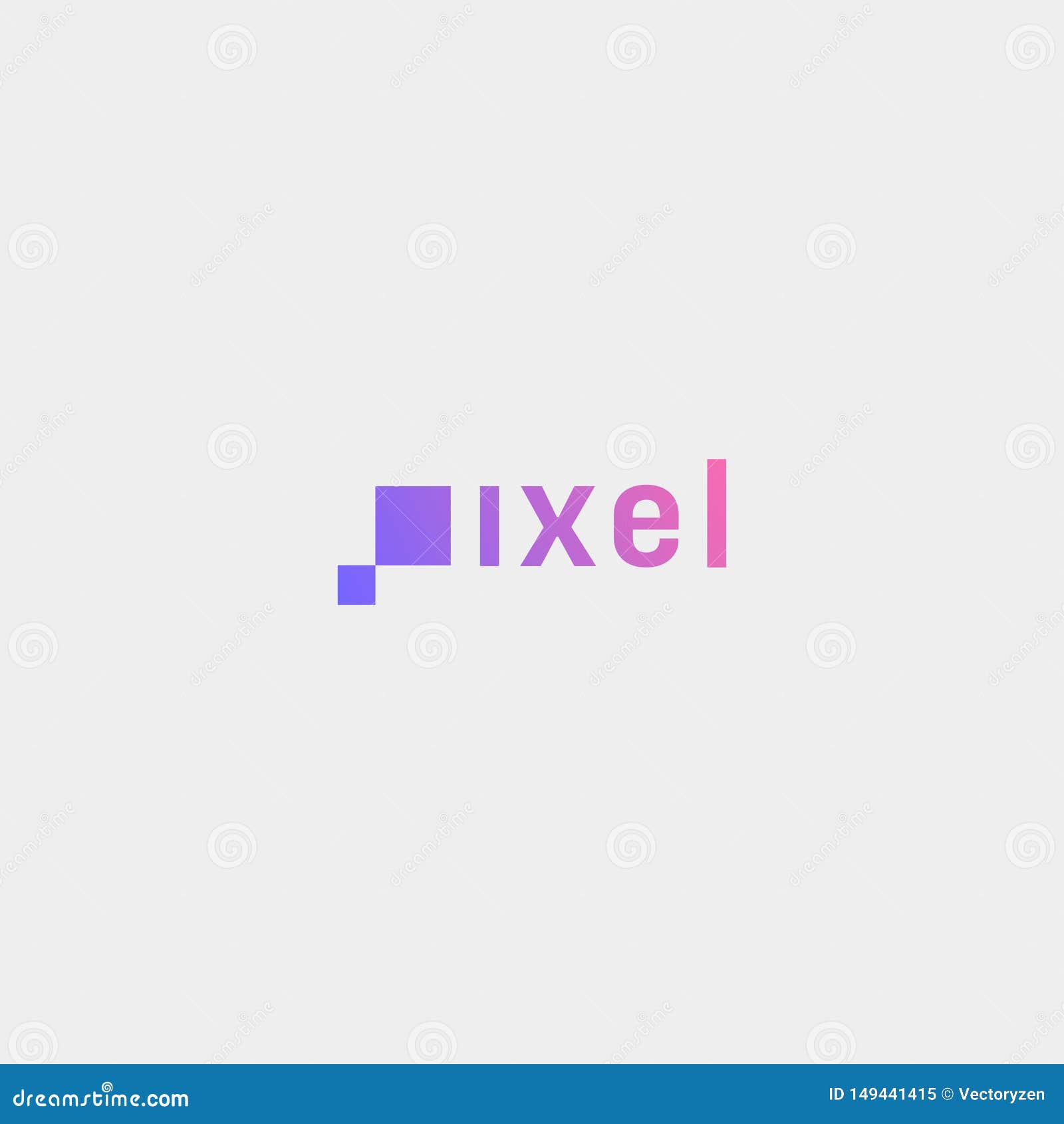 Pixel Logo Type Design Concept Vector Icon Isolated Stock Vector ...