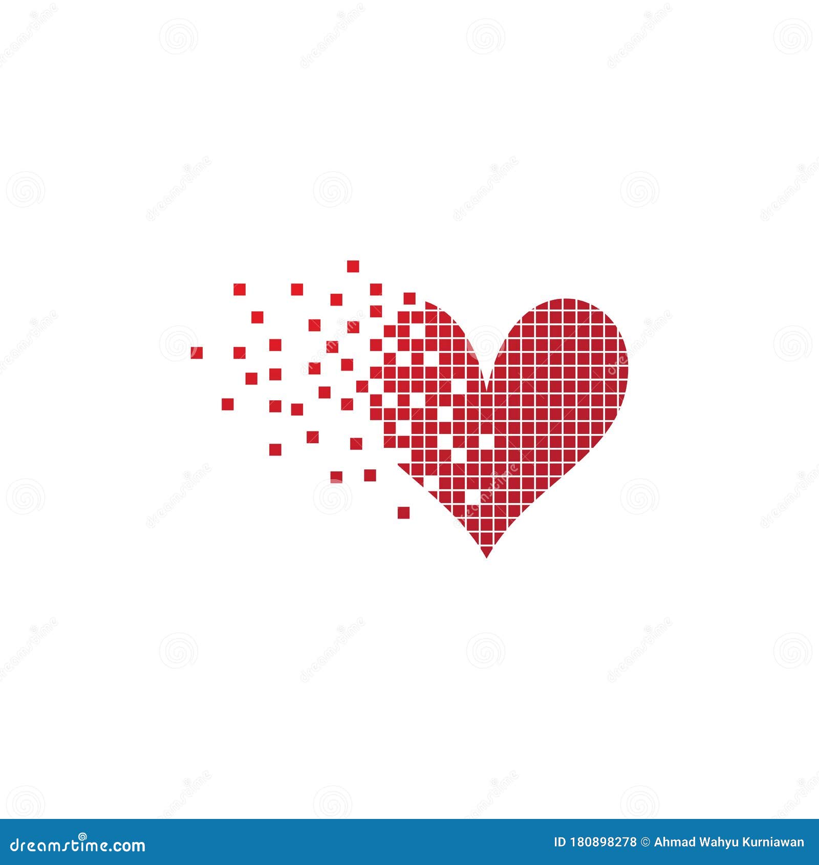 Pixel Love With Wing. Love Pattern Vector Illustration Of Pixel Art ...