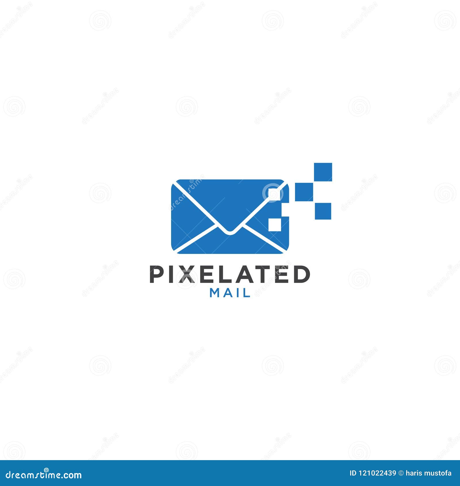Pixel Mail Graphic Design Template Stock Vector - Illustration of read ...