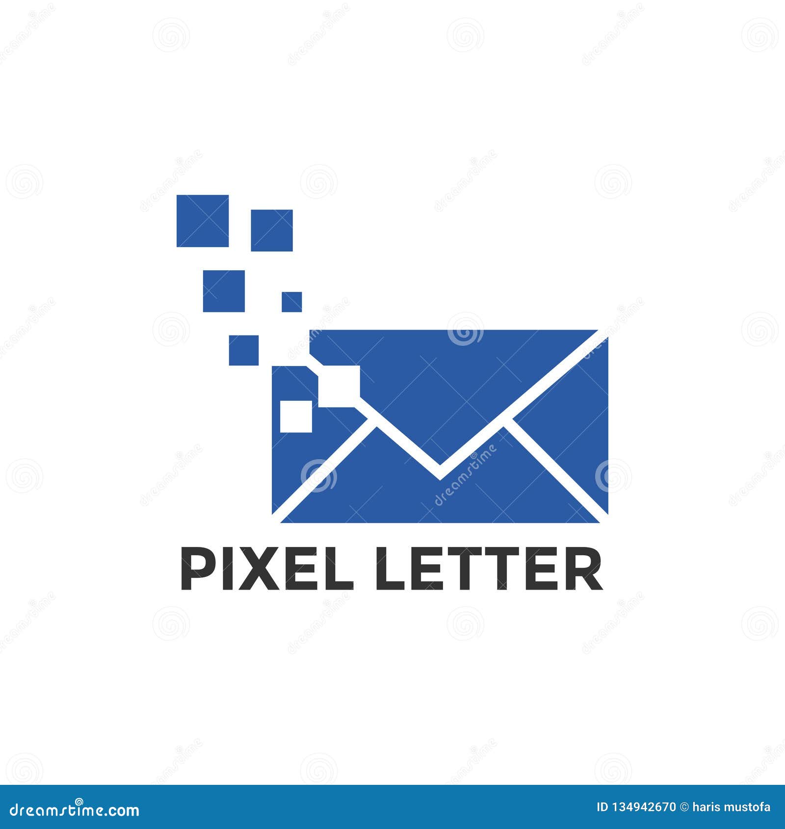 Pixel Mail Graphic Icon Design Template Stock Vector - Illustration of ...