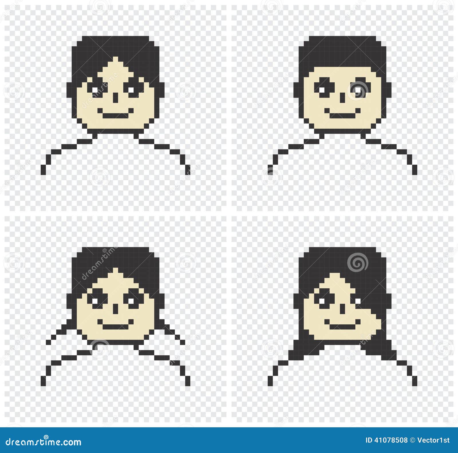 Pixel man art stock vector. Illustration of shape, abstract - 41078508