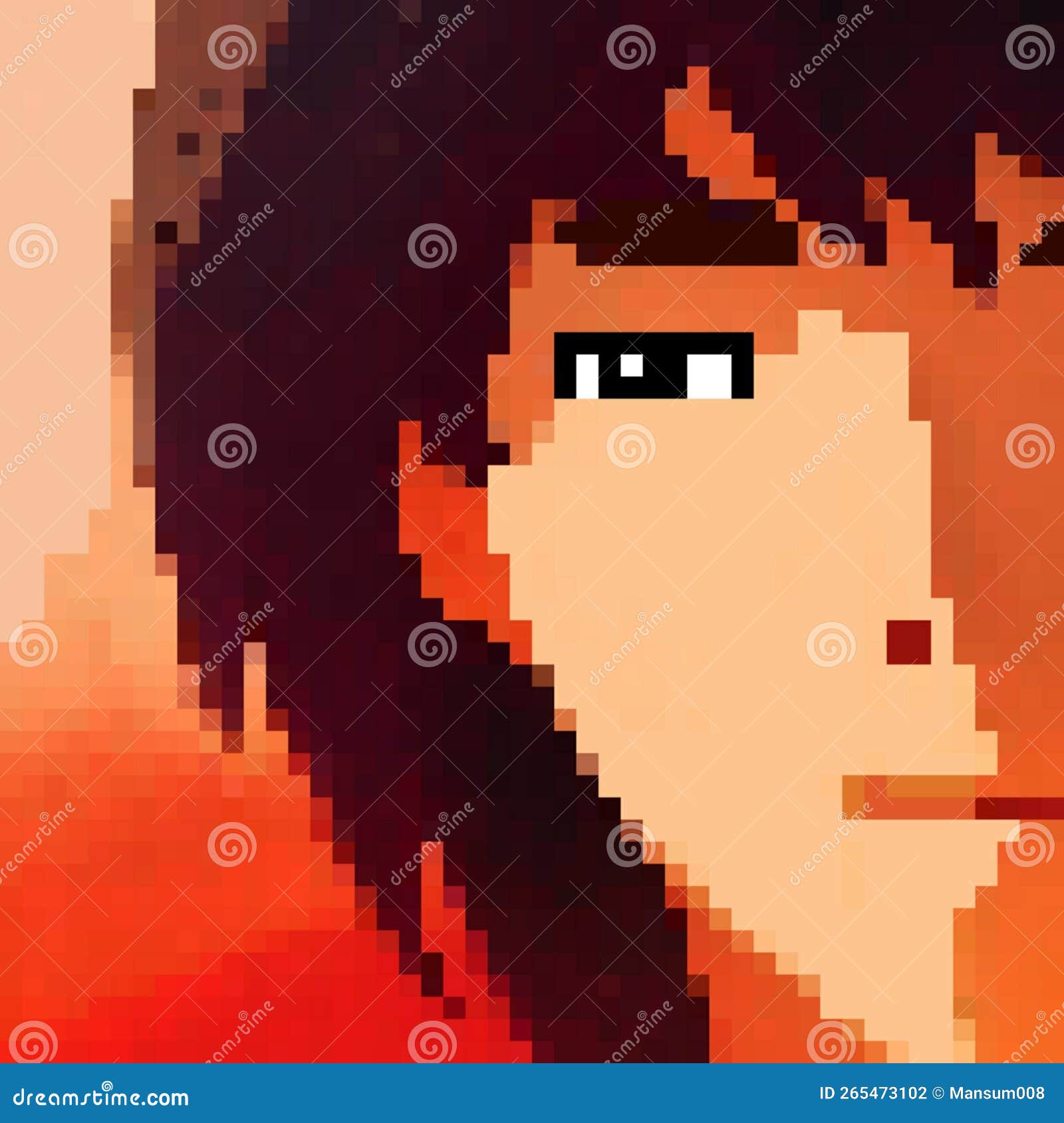 Pixel at of man cartoon stock illustration. Illustration of comic ...