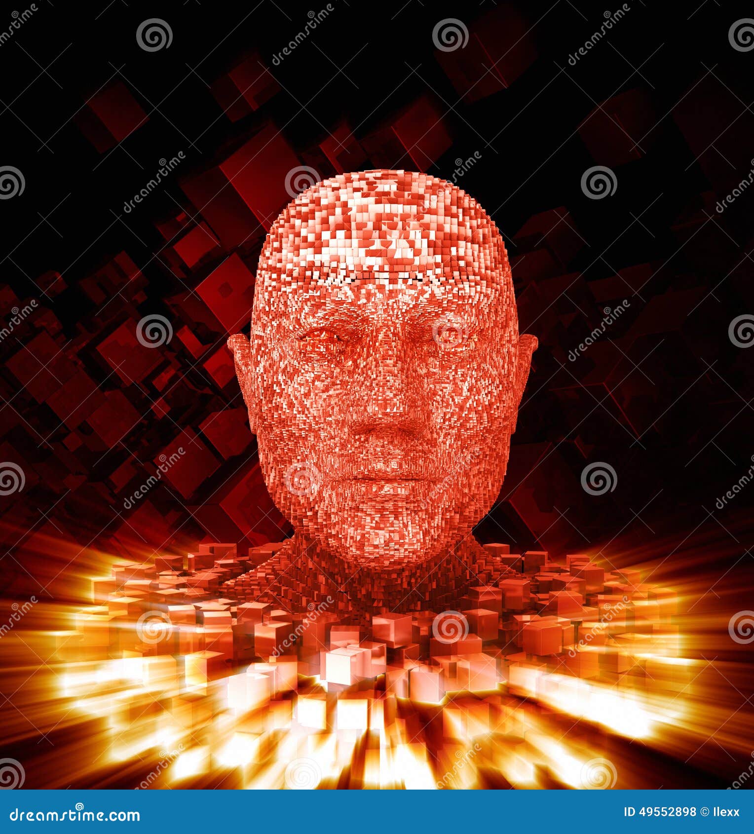 Pixel man stock illustration. Illustration of pixel, imagination - 49552898