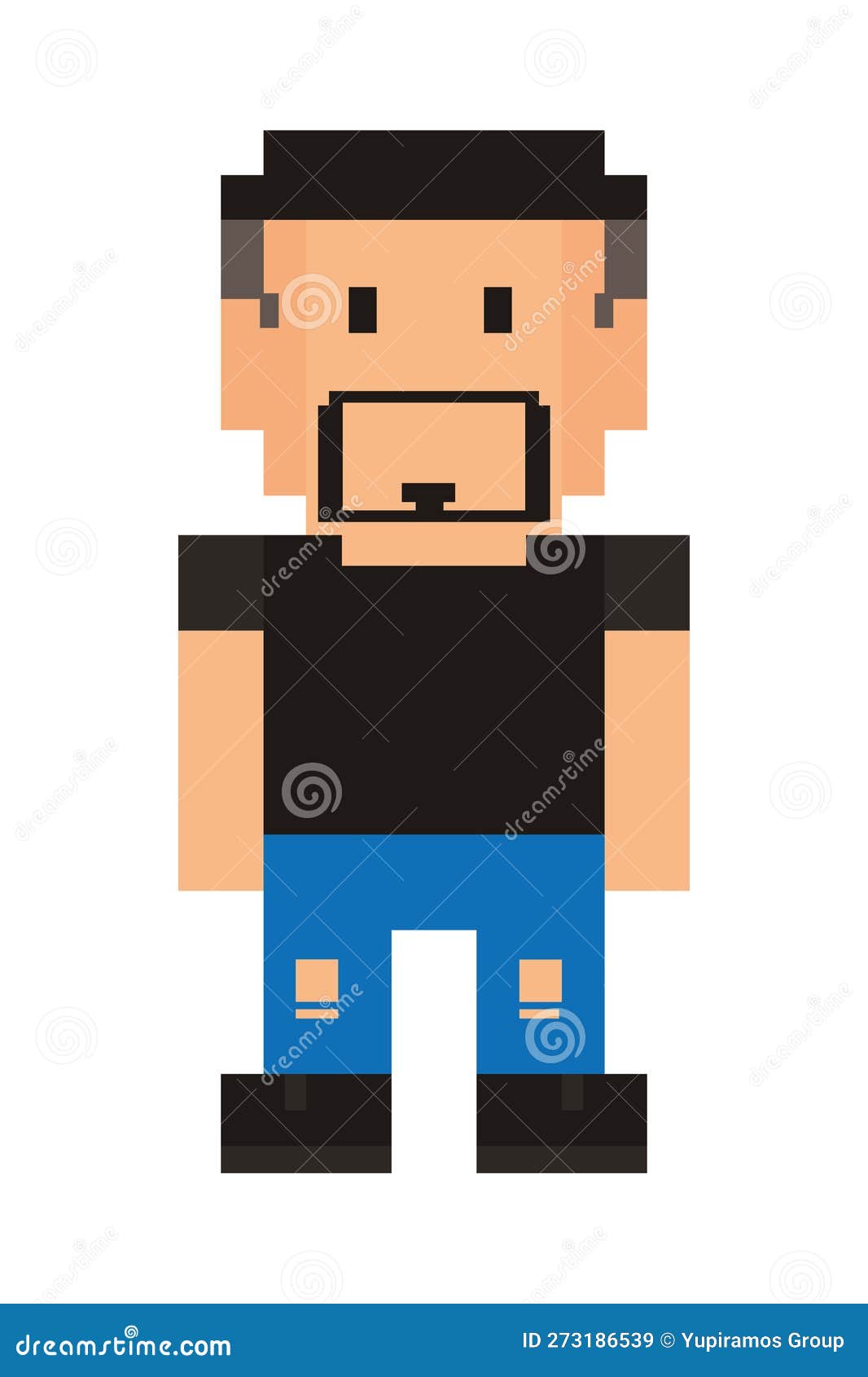 Pixel man icon stock vector. Illustration of person - 273186539