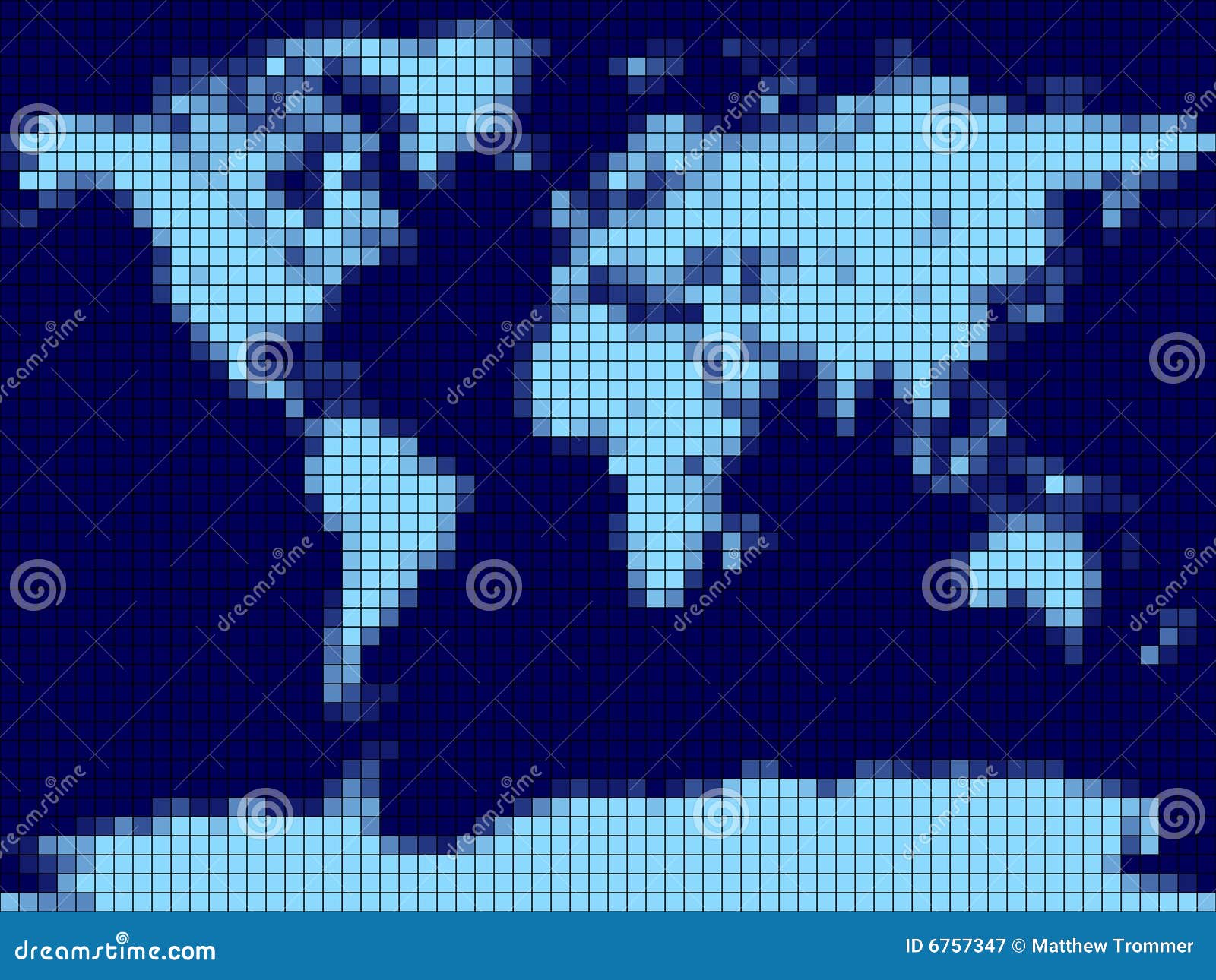 Pixelated World Map Brochure Cartoon Vector | CartoonDealer.com #210937785