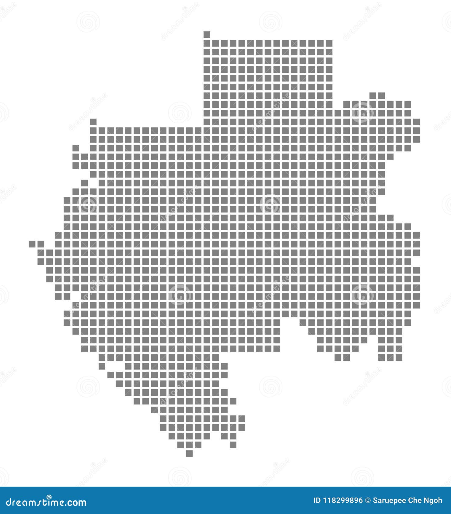 Pixel Map of Gabon. Vector Dotted Map of Gabon Isolated on White ...