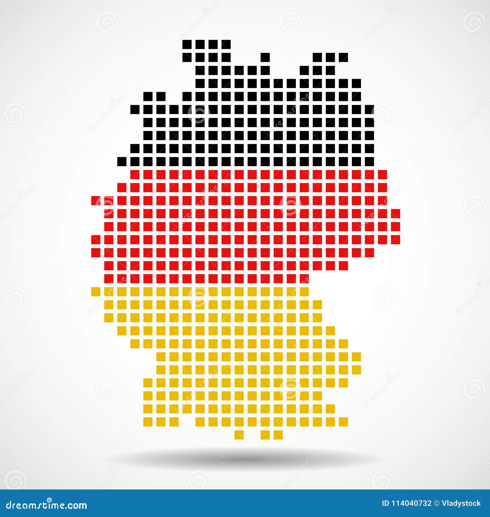 Pixel Map Of Germany. Vector Dotted Map Of Germany Isolated On White ...