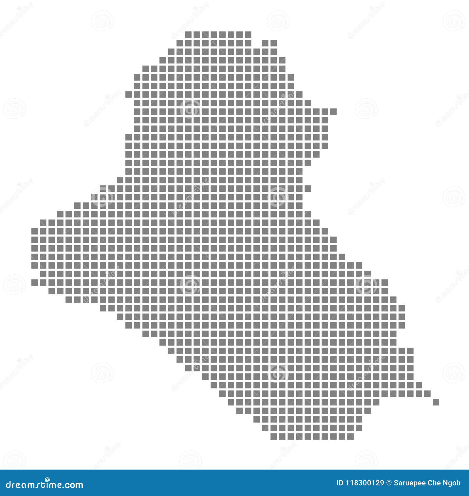 Pixel Map of Iraq. Vector Dotted Map of Iraq Isolated on White ... Pixel Map of Iraq. Vector Dotted Map of Iraq Isolated on White ...