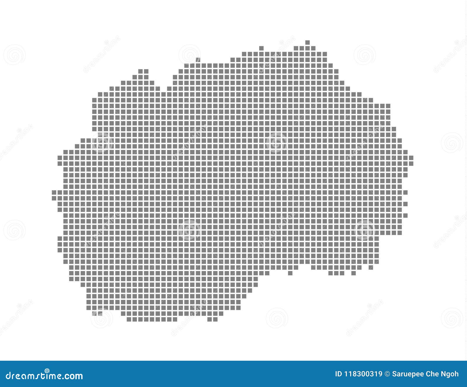 Pixel Map of Macedonia. Vector Dotted Map of Macedonia Isolated on ...