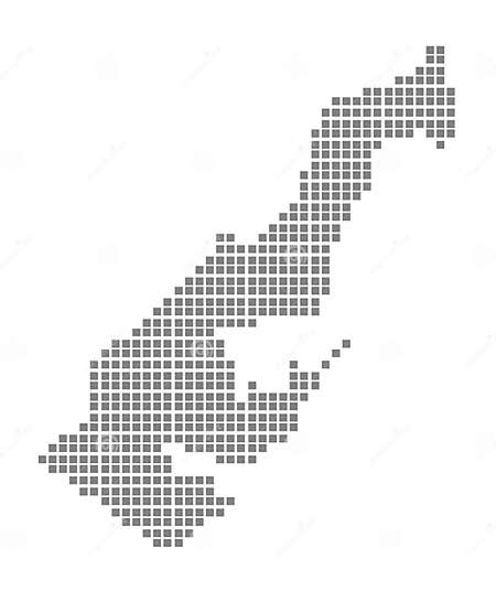 Pixel Map of Monaco. Vector Dotted Map of Monaco Isolated on White ...