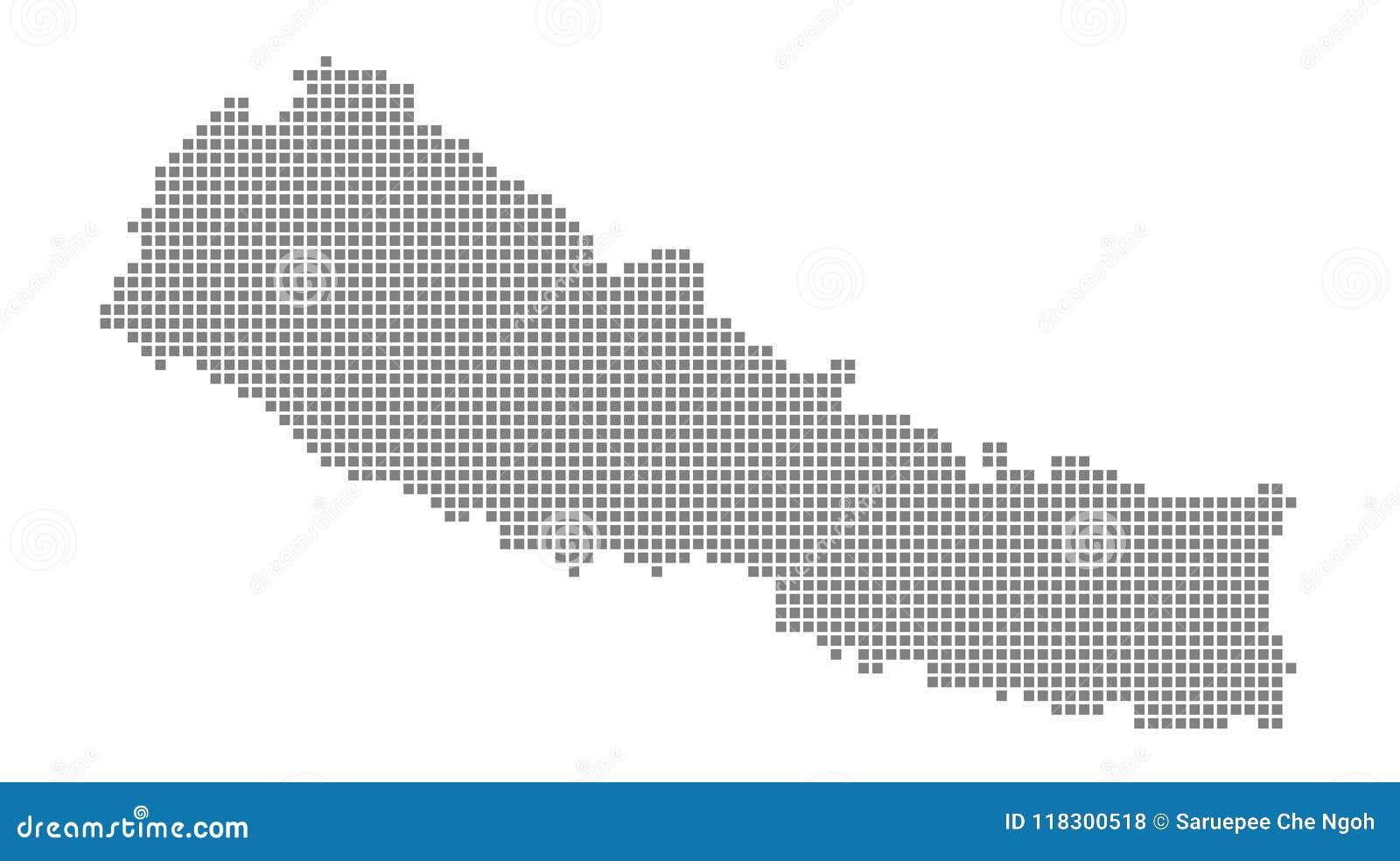 Nepal Vector Map Isolated On White Background. High-Detailed Black ...