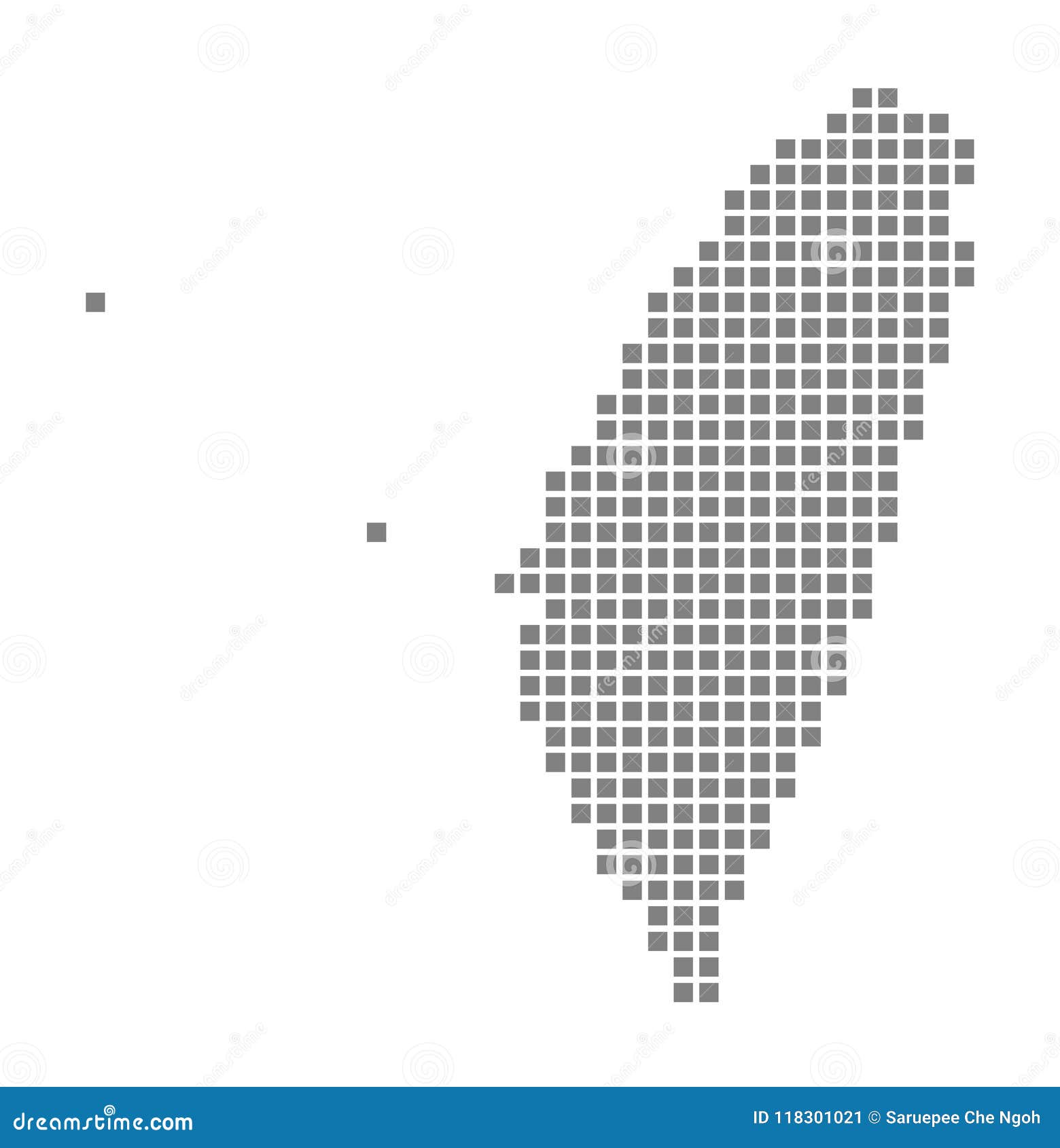 Taiwan Vector Map Isolated On White Background. High-Detailed Black ...