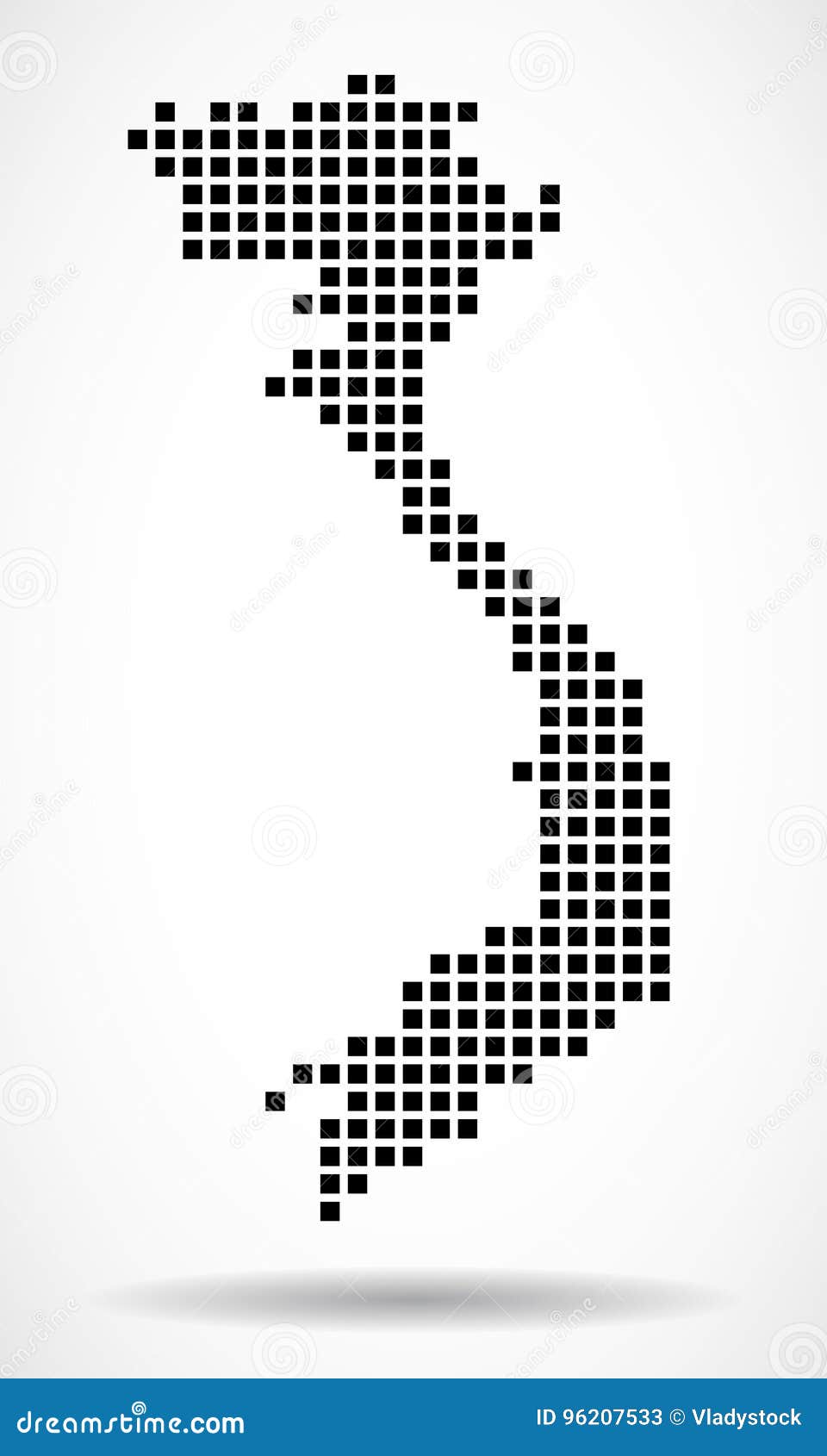 Pixel Map of Vietnam. Vector Illustration. Eps 10 Stock Vector ...