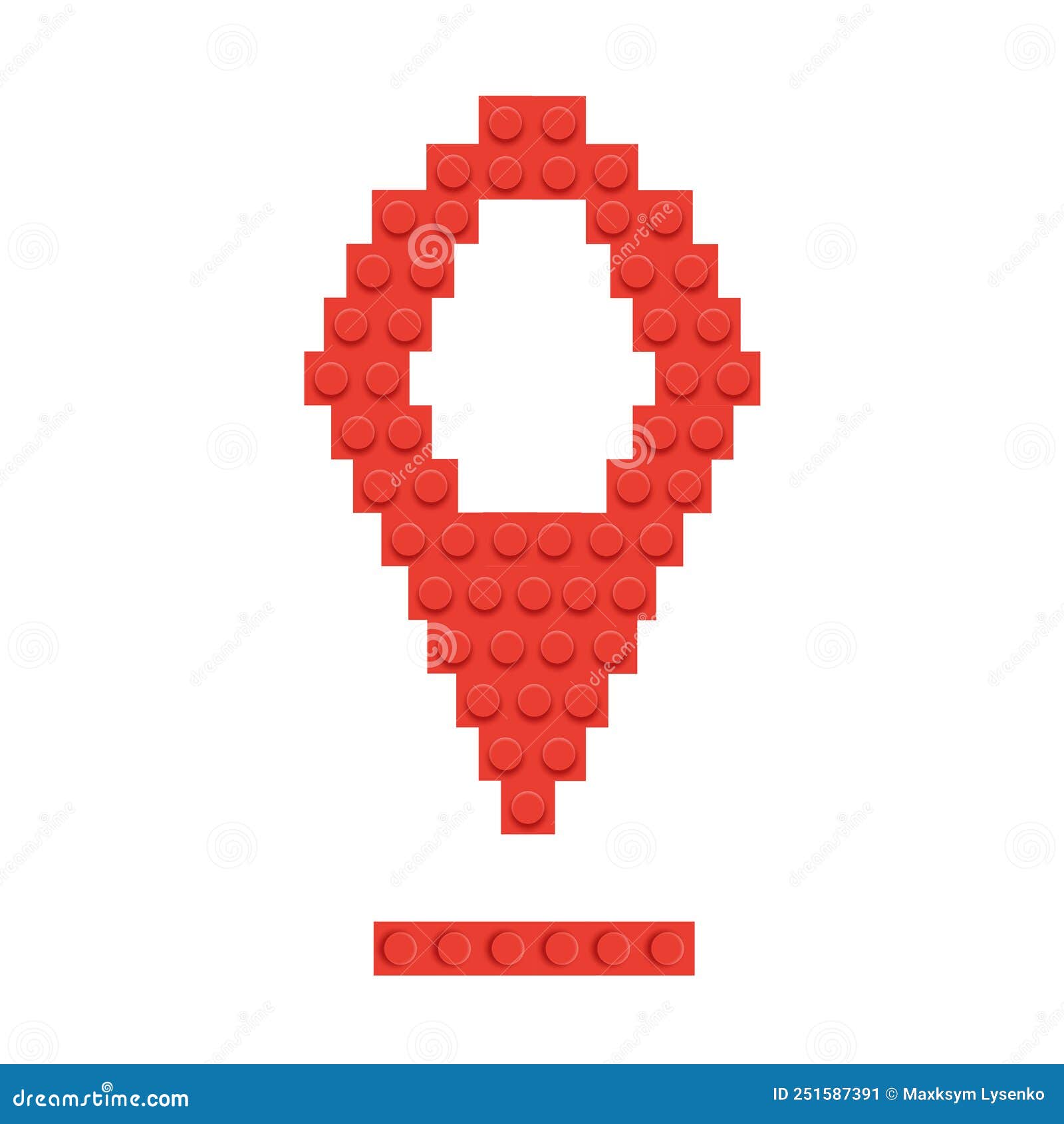 Pixel Mark on the Map for Games and Websites and Applications Stock ...