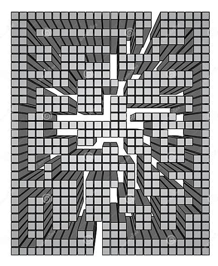 Pixel maze stock vector. Illustration of rare, innovative - 41030064