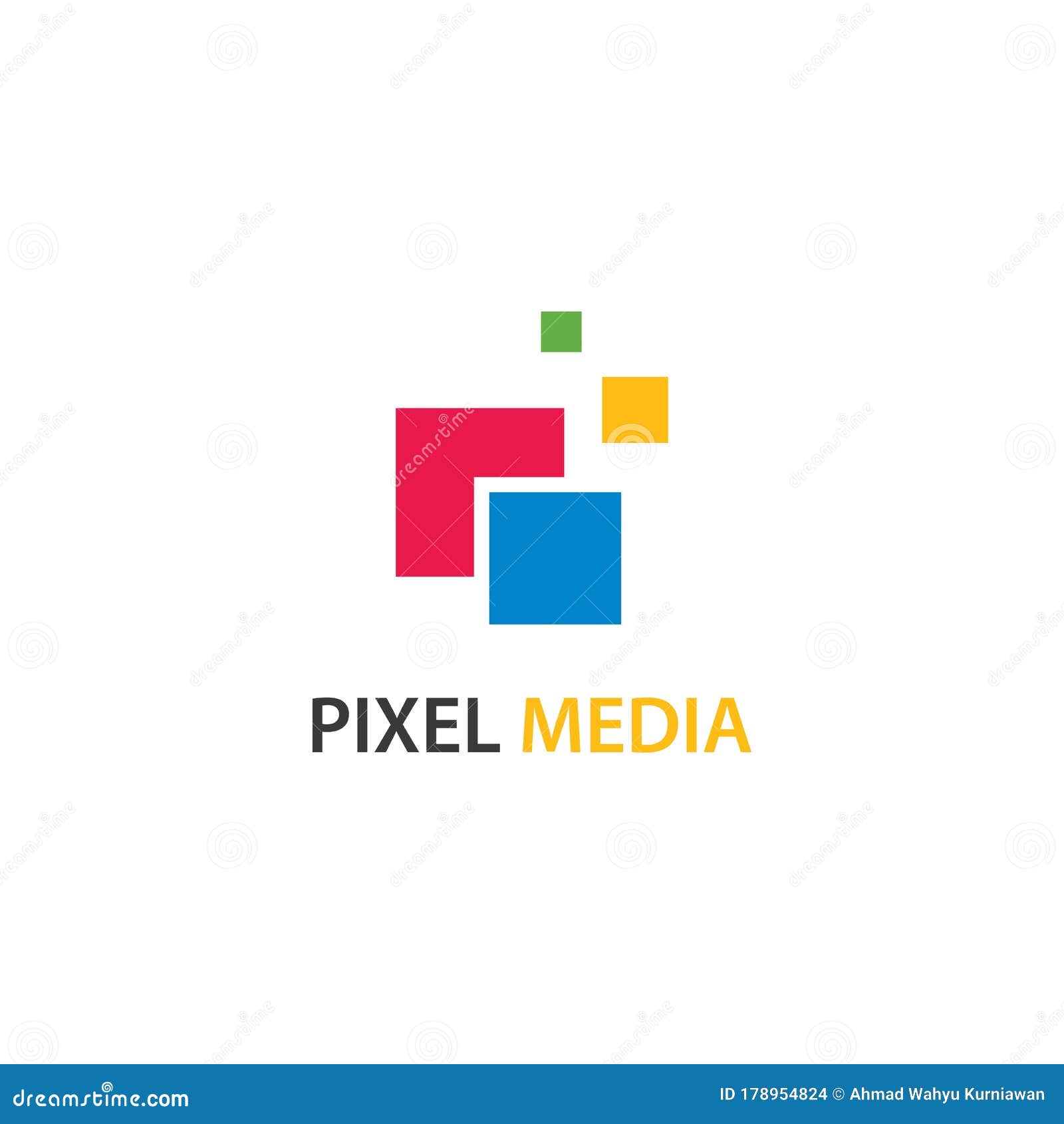 Pixel media business Logo stock vector. Illustration of media - 178954824