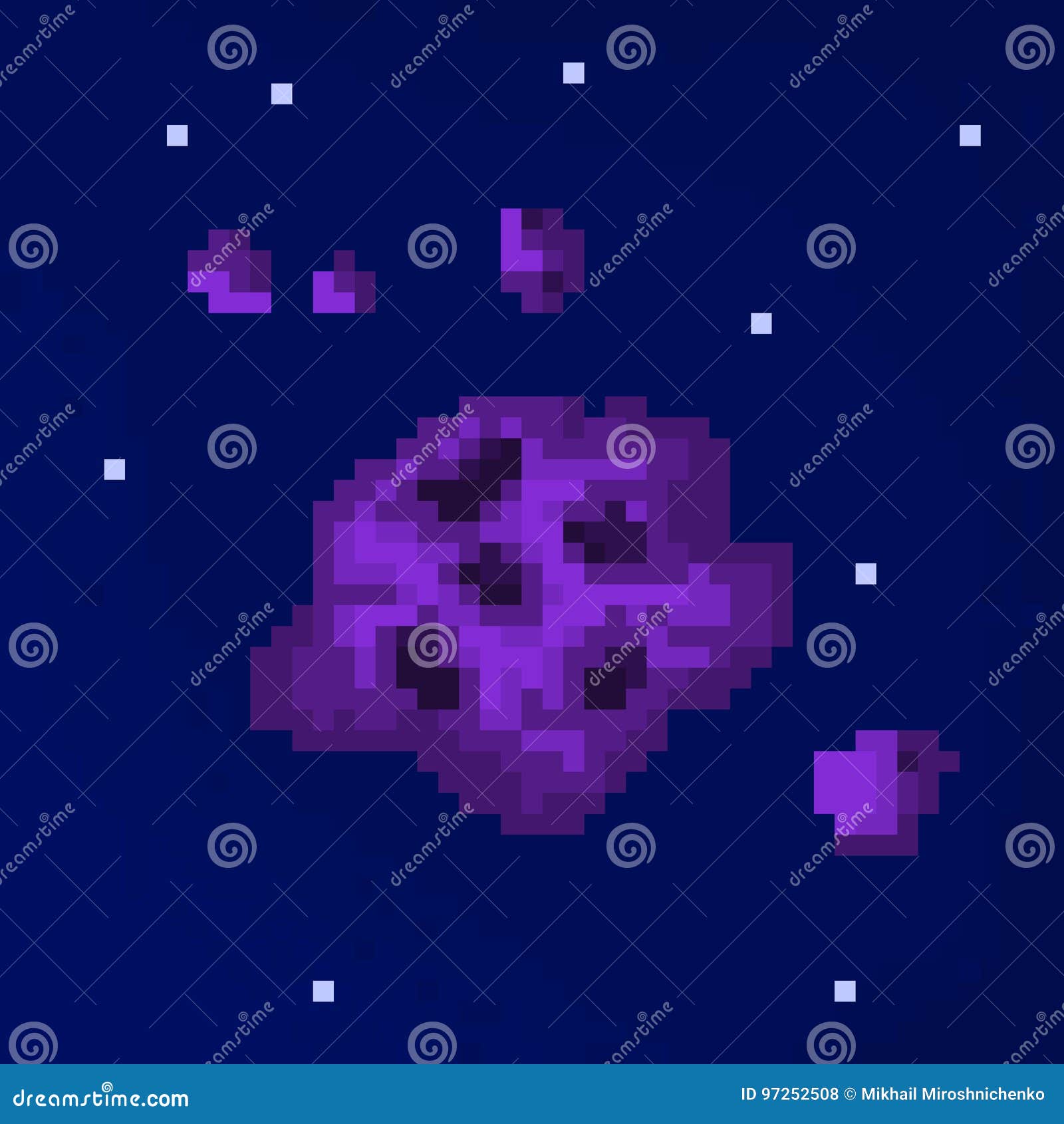 Pixel Meteorite Stock Photography | CartoonDealer.com #97252574