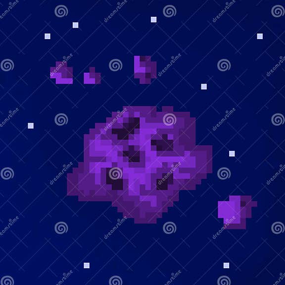 Pixel meteorite stock vector. Illustration of comet, nature - 97252508