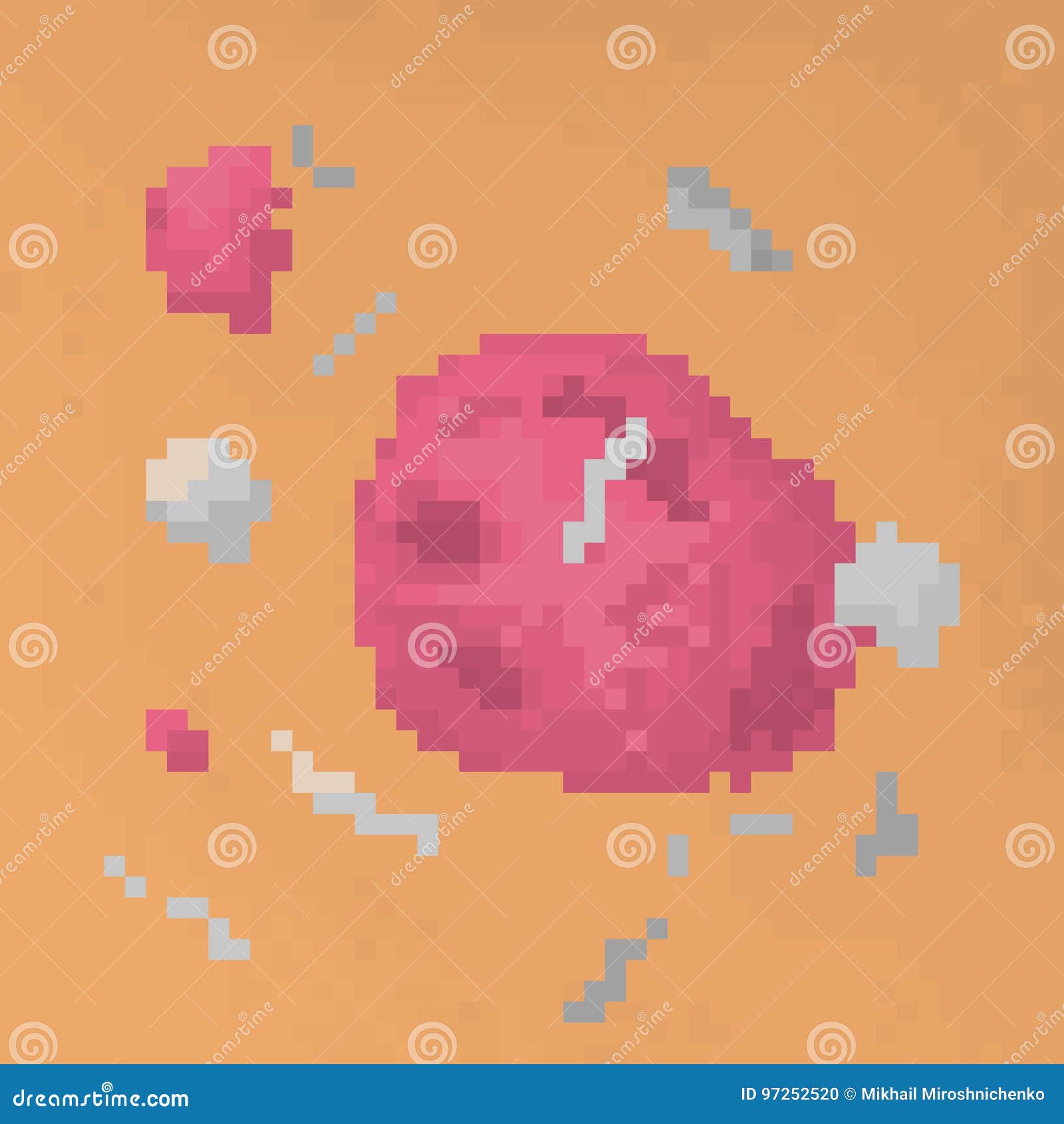 Pixel Meteorite Stock Photography | CartoonDealer.com #97252574