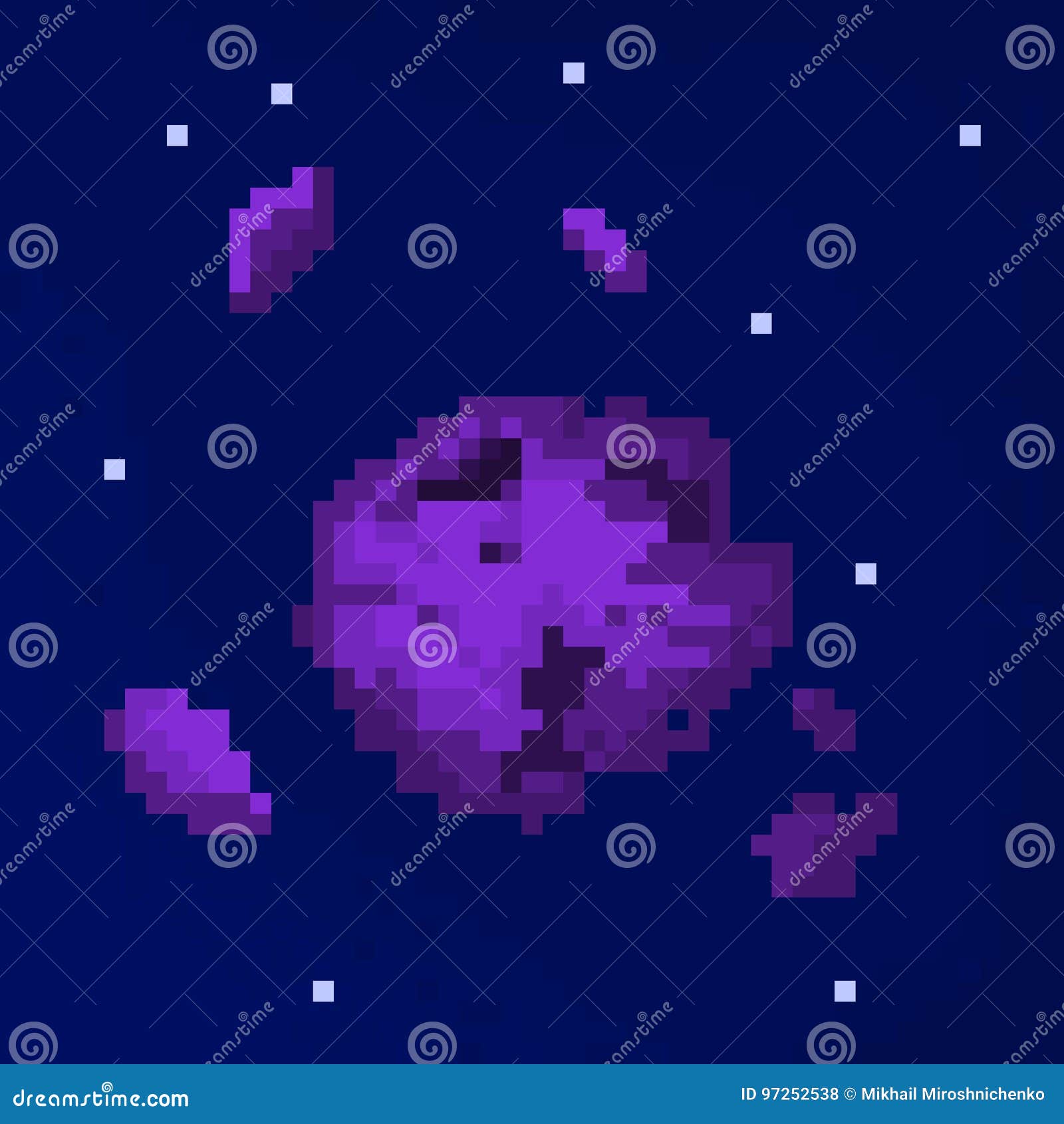 Pixel Meteorite Stock Photography | CartoonDealer.com #97252574